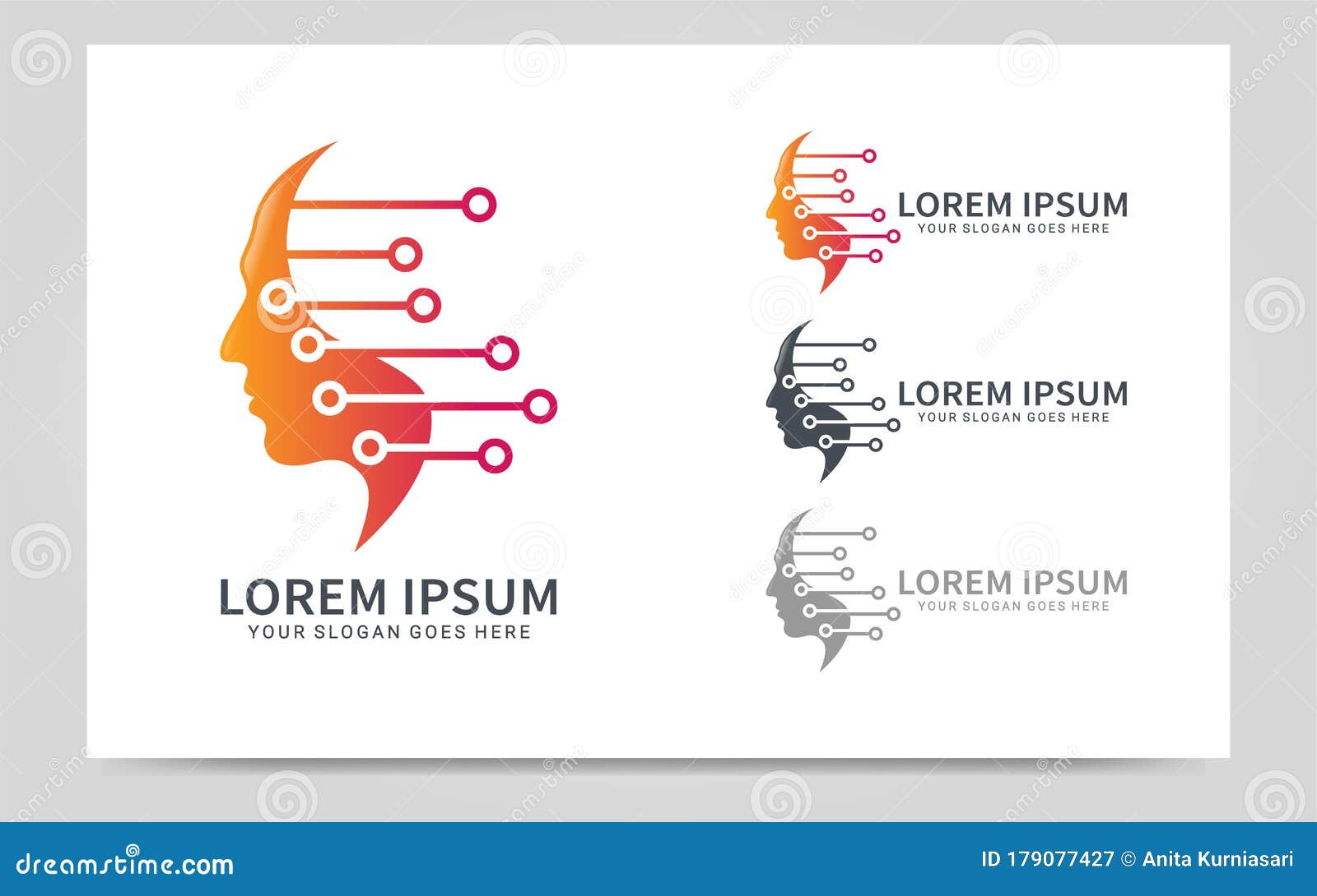 Abstract People Head Logo. Human Face Symbol Stock Vector ...
