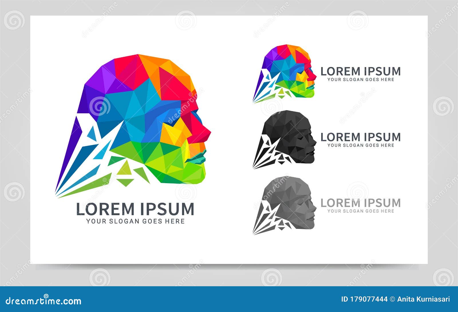 Abstract People Head Logo. Human Face Symbol Stock Vector ...