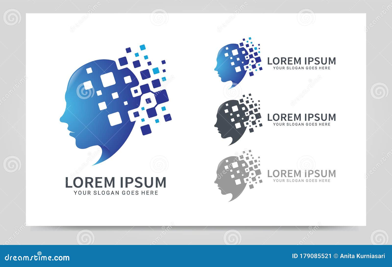 Abstract People Head Logo. Human Face Symbol Stock Vector ...