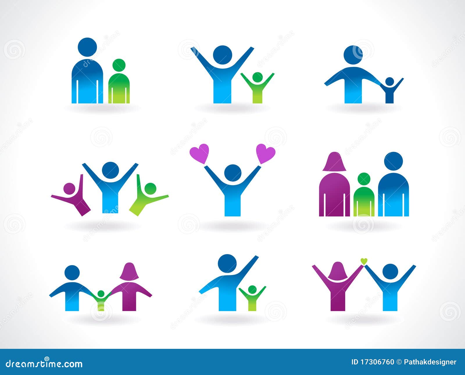 Abstract People Icon Template Stock Vector - Illustration of ...