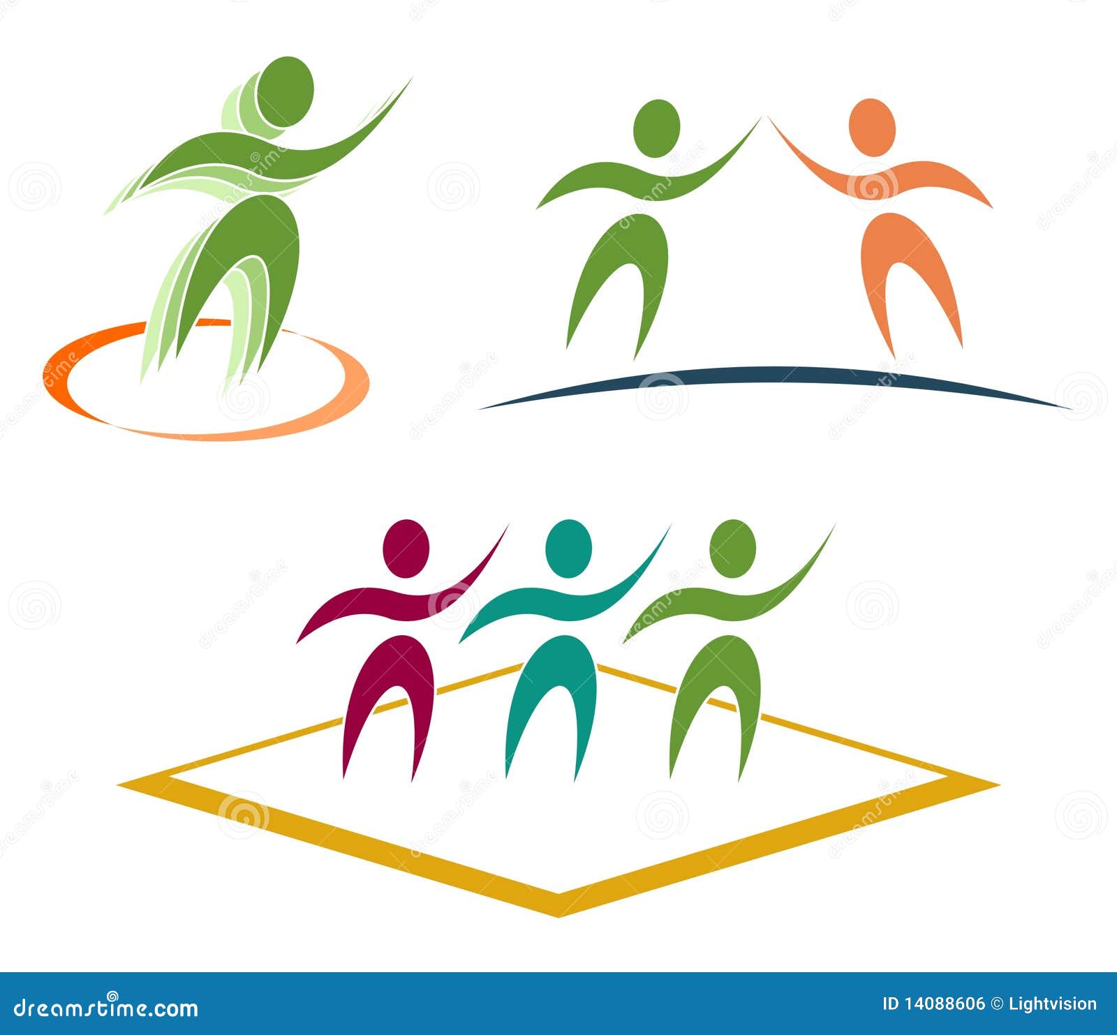 Abstract People Icons stock illustration. Illustration of high - 14088606