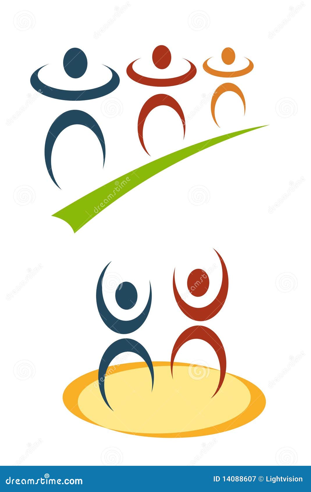 Abstract People Icons stock vector. Illustration of company - 14088607