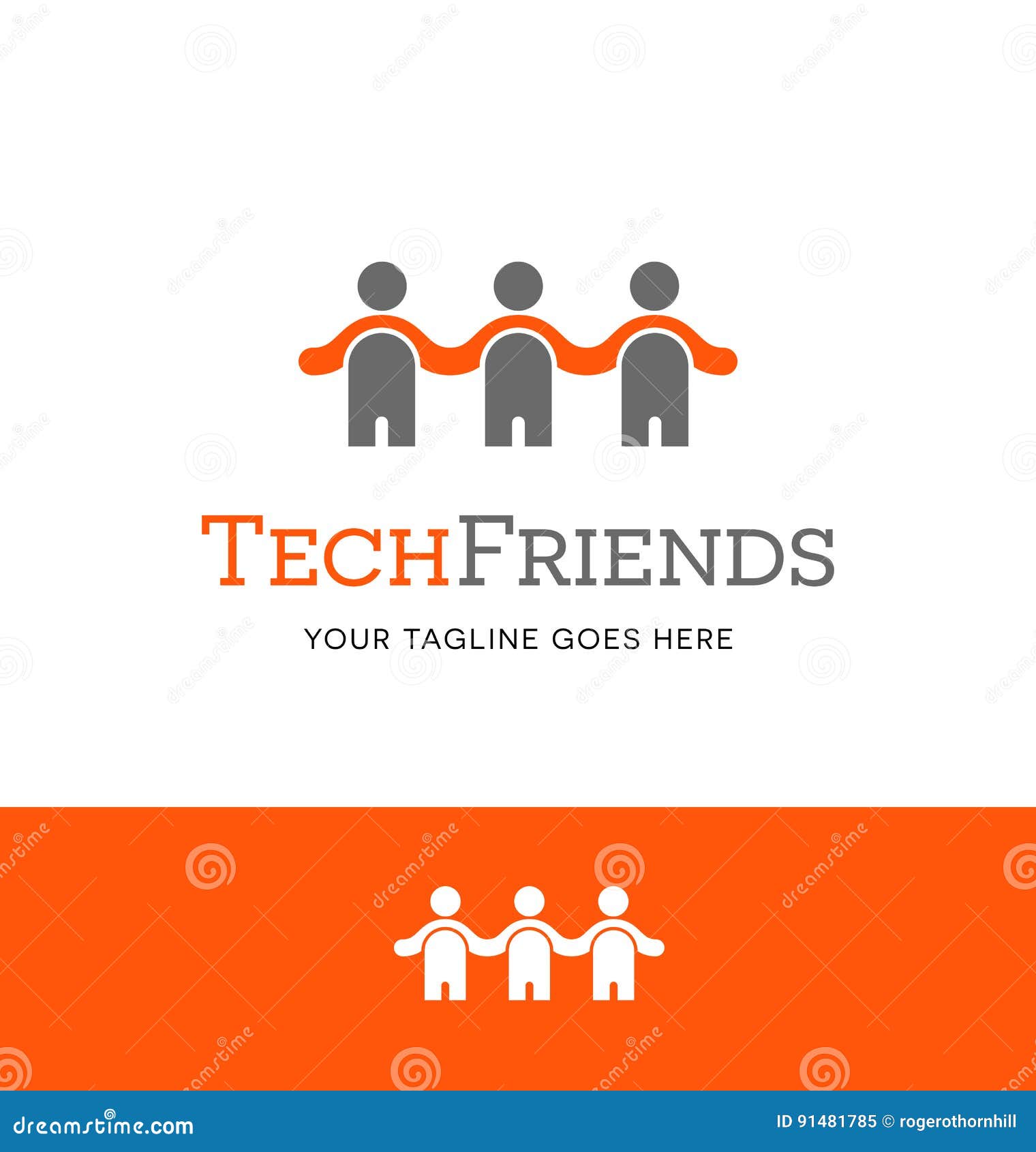 Abstract People Logo with Three Figures Stock Vector - Illustration of ...