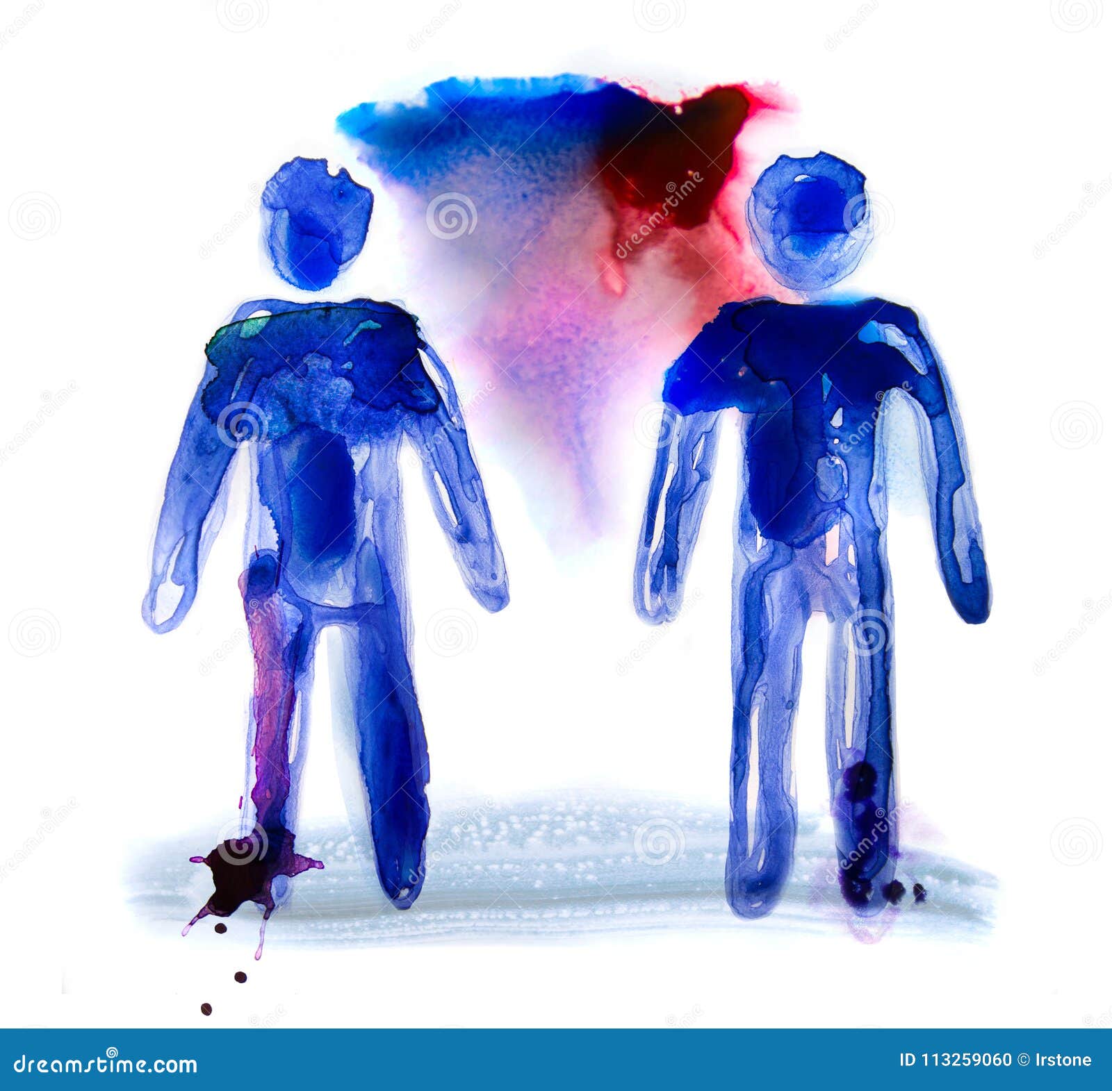 Abstract People. Made of Beautiful Watercolour Effects. Watercolour ...