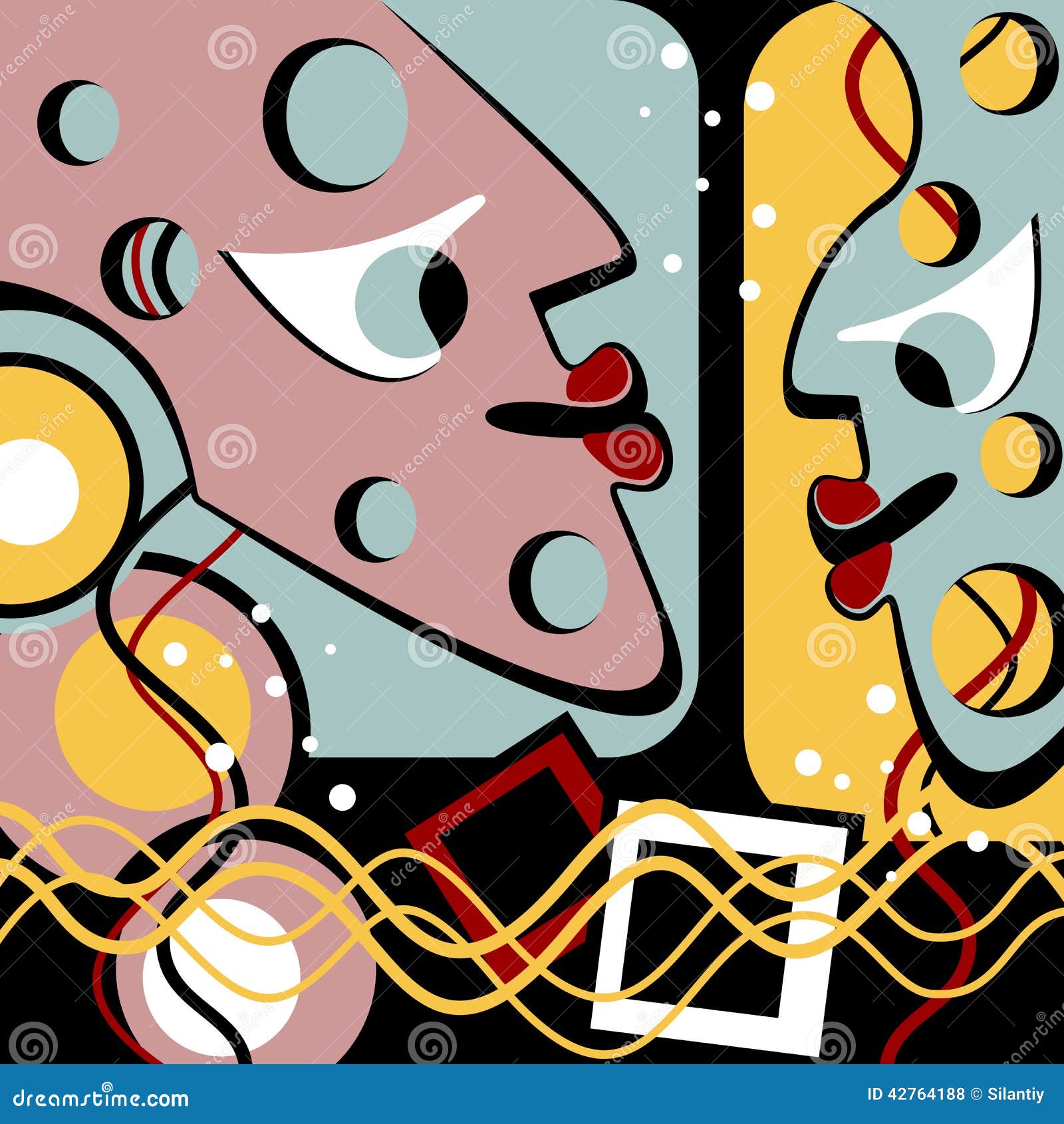 Abstract people stock vector. Illustration of woman, face - 42764188