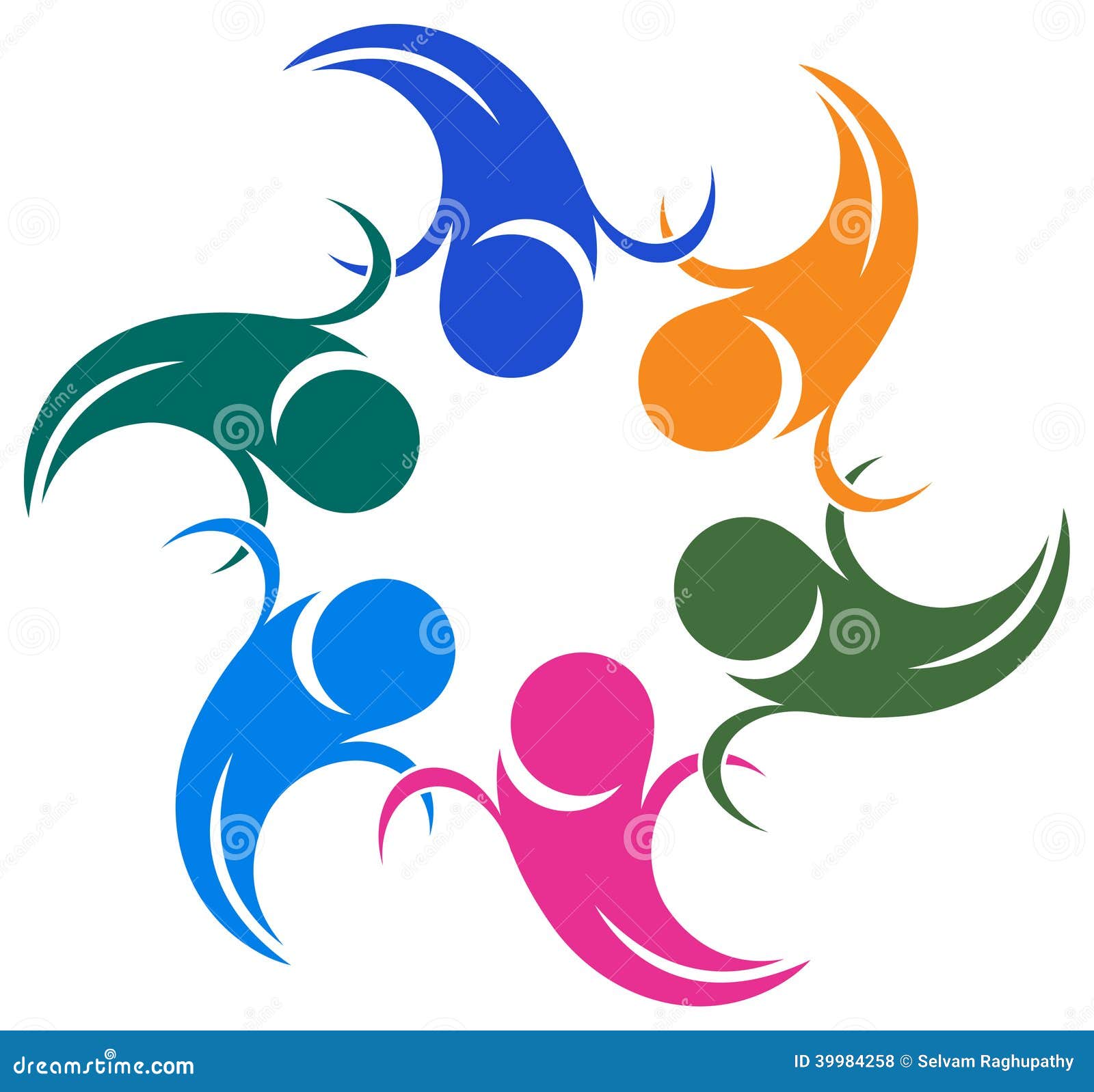 People Round The Form Of Hand Royalty-Free Stock Photography ...