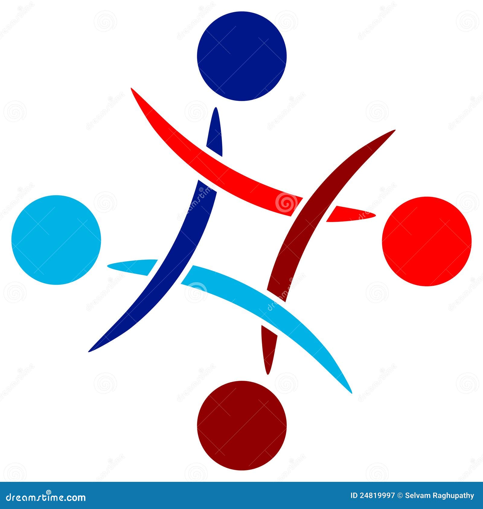 Abstract people square stock vector. Illustration of holding - 24819997