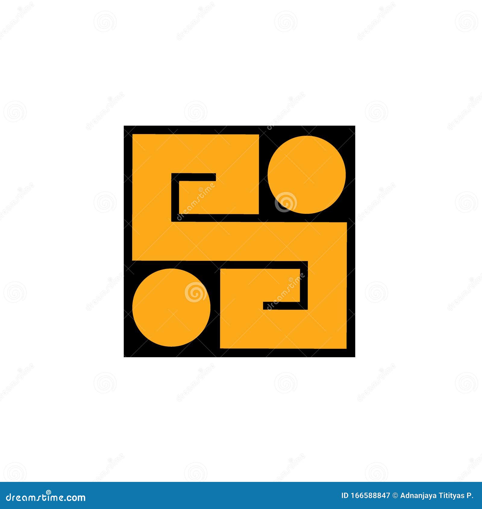 Abstract People Square Geometric Logo Vector Stock Vector ...