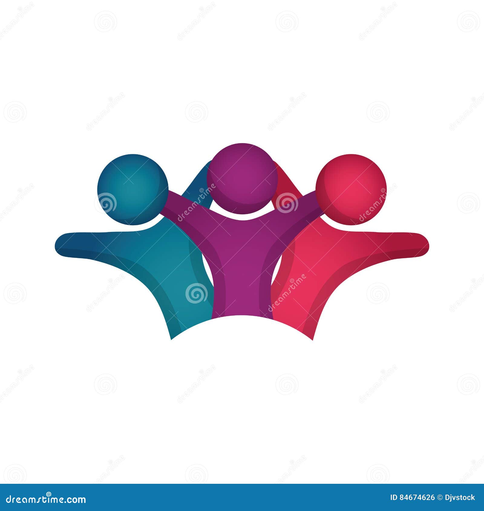 Abstract people symbol stock illustration. Illustration of friendship ...