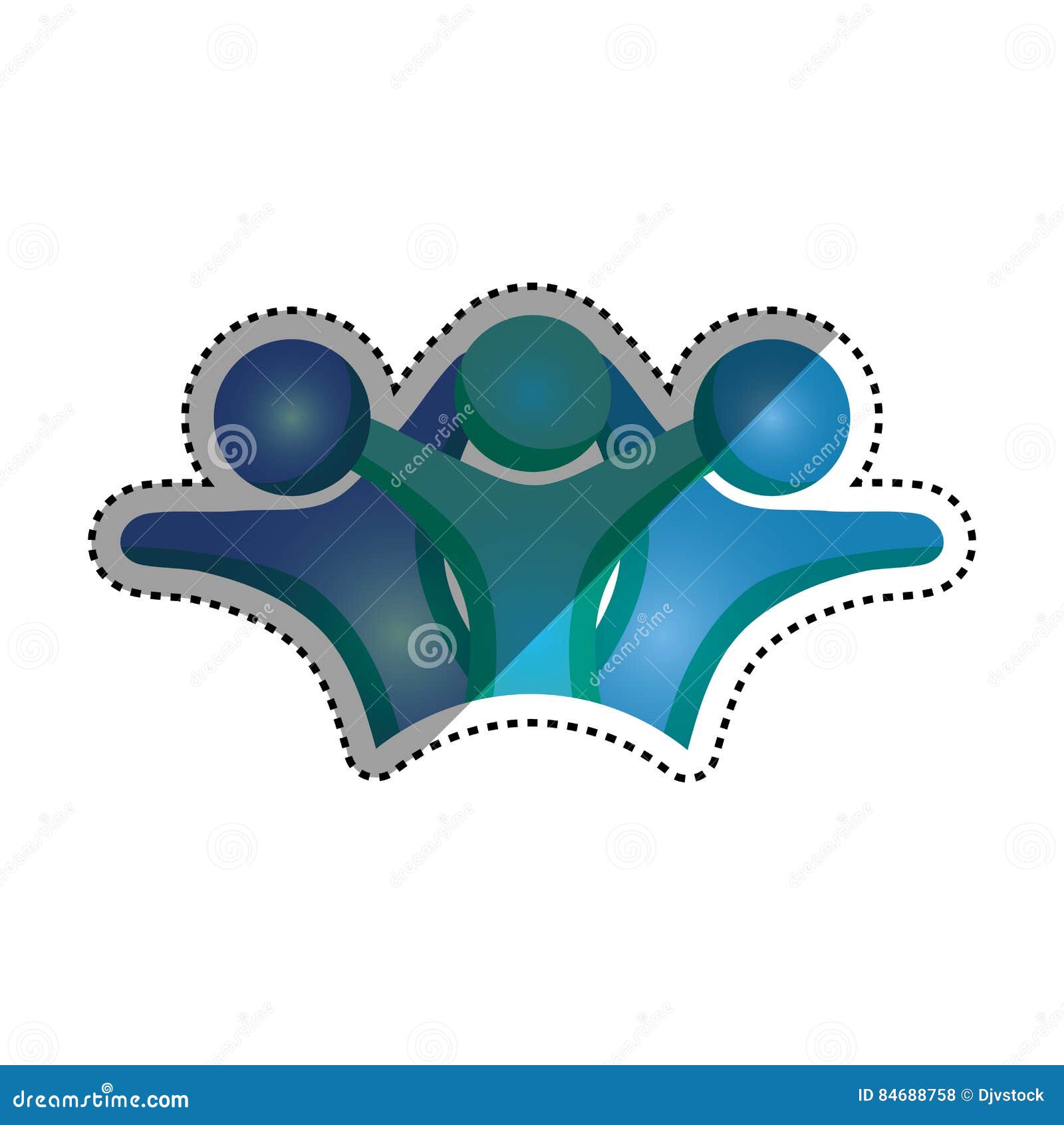 Abstract people symbol stock illustration. Illustration of team - 84688758