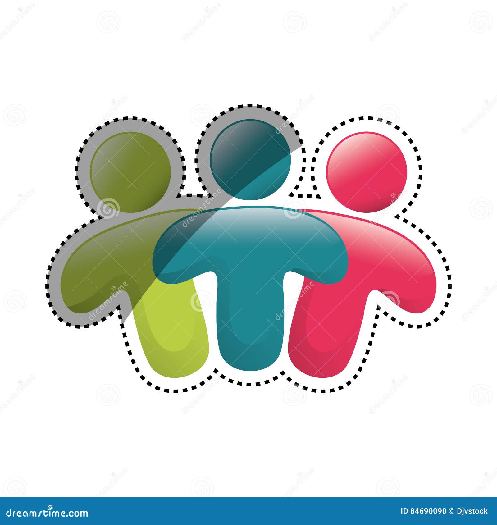 Abstract people symbol stock illustration. Illustration of group - 84690090