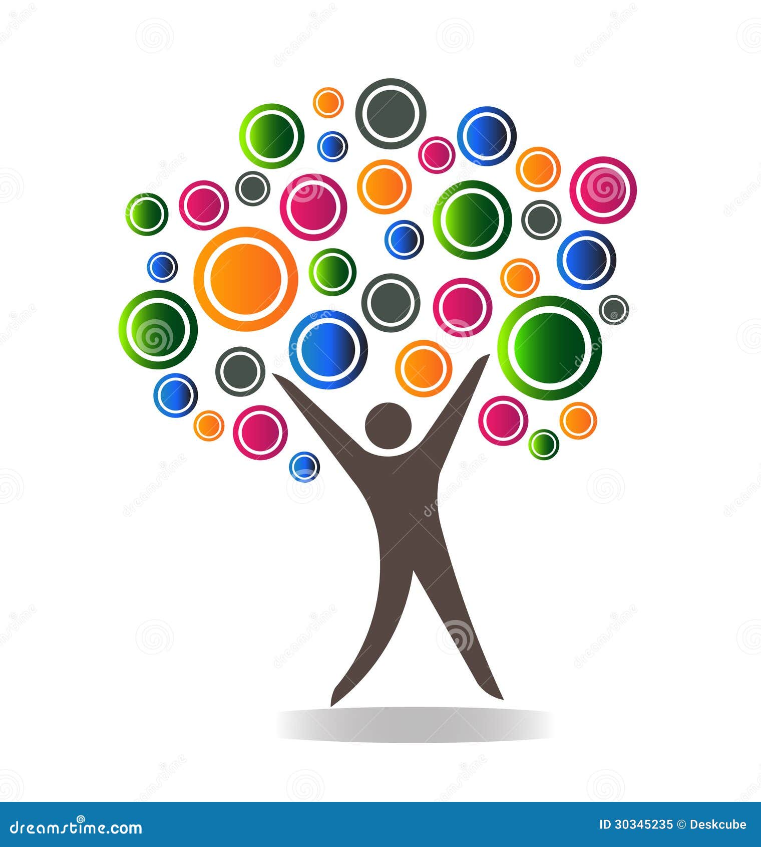Abstract people tree logo stock vector. Illustration of design - 30345235