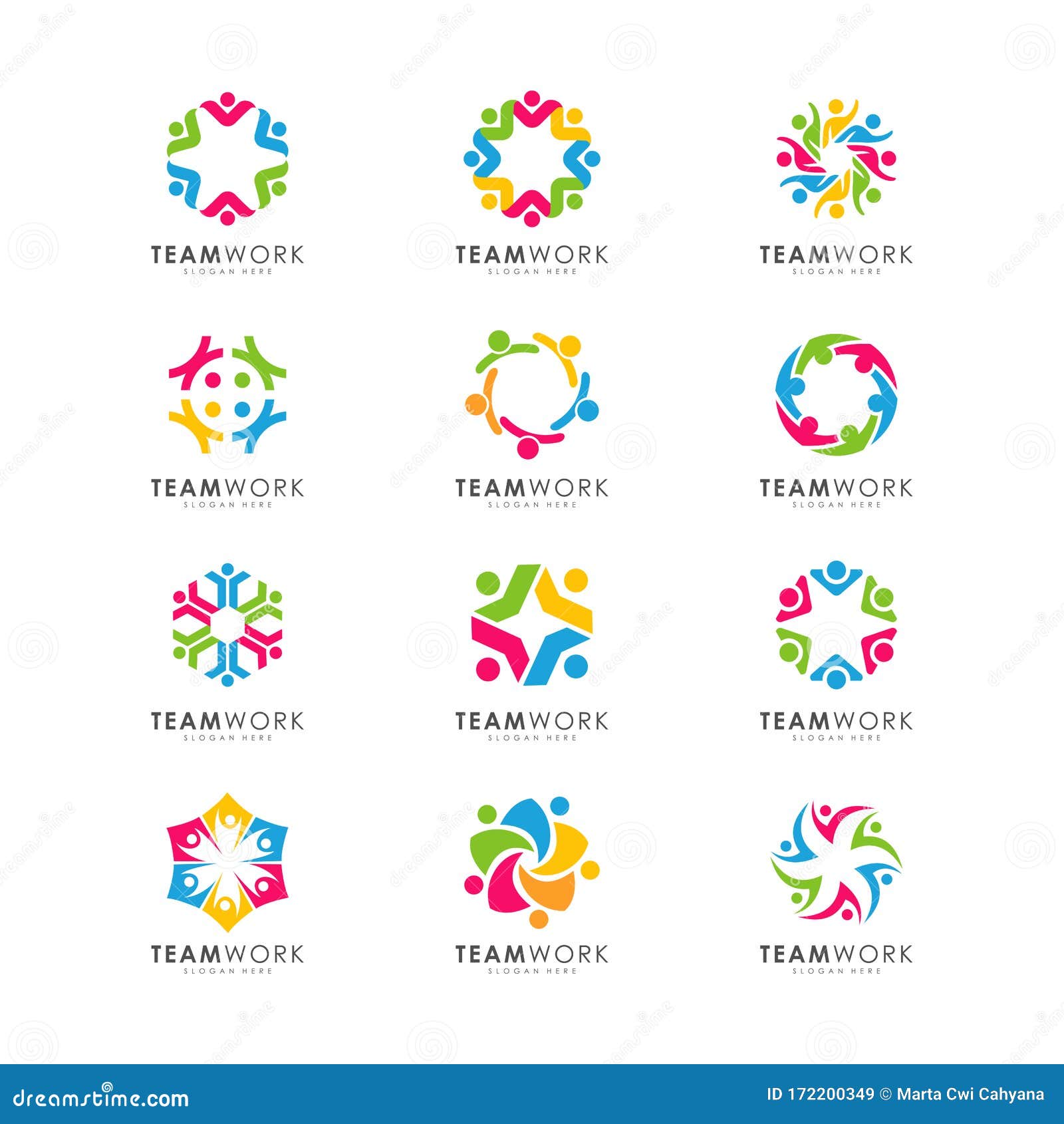 Abstract People Vector Design Represents Teamwork Stock Vector ...