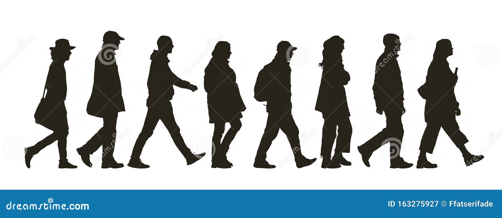 Abstract people walking stock illustration. Illustration of metaphor ...