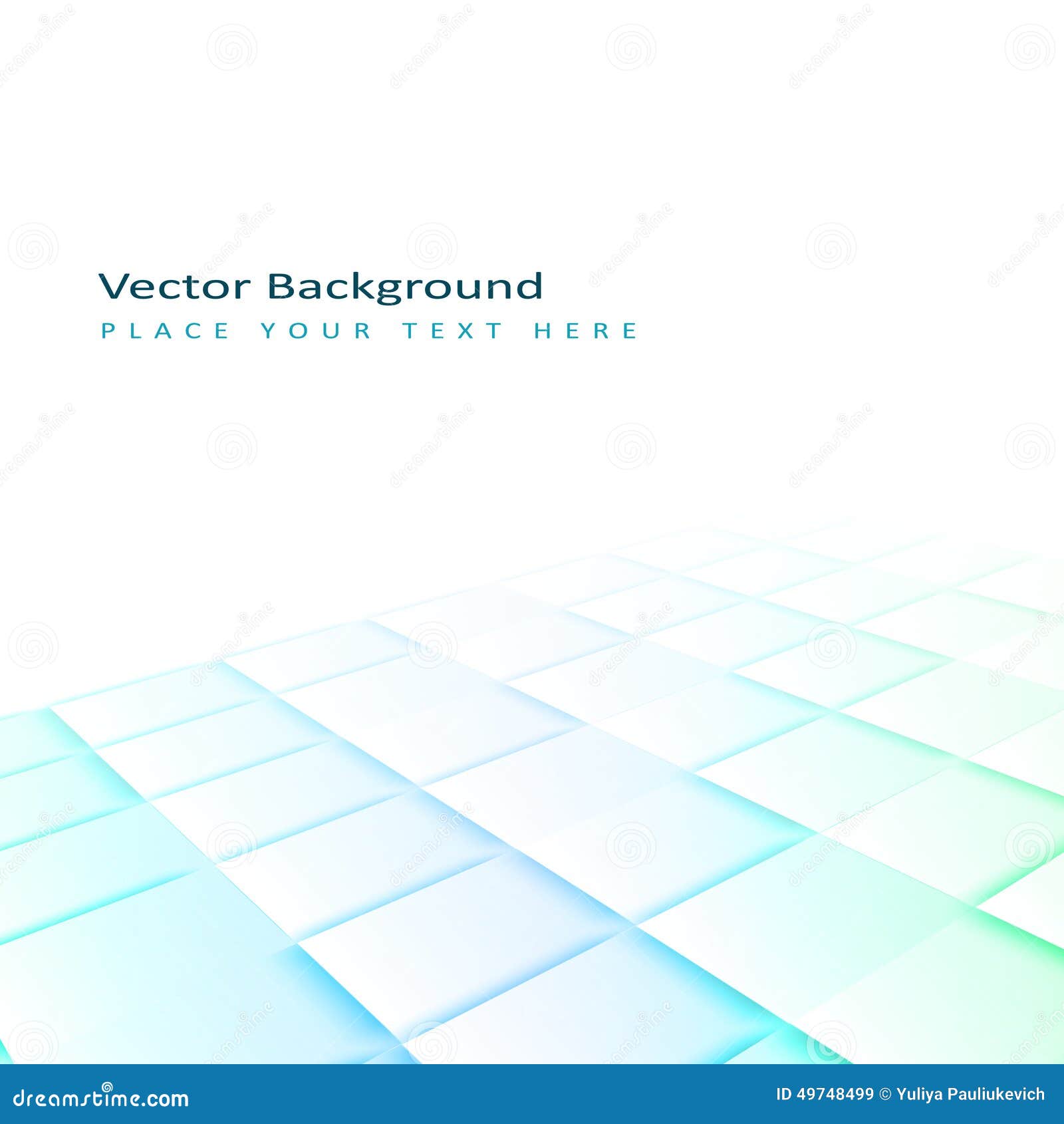 Abstract Perspective Background with Square Tiles Stock Vector ...