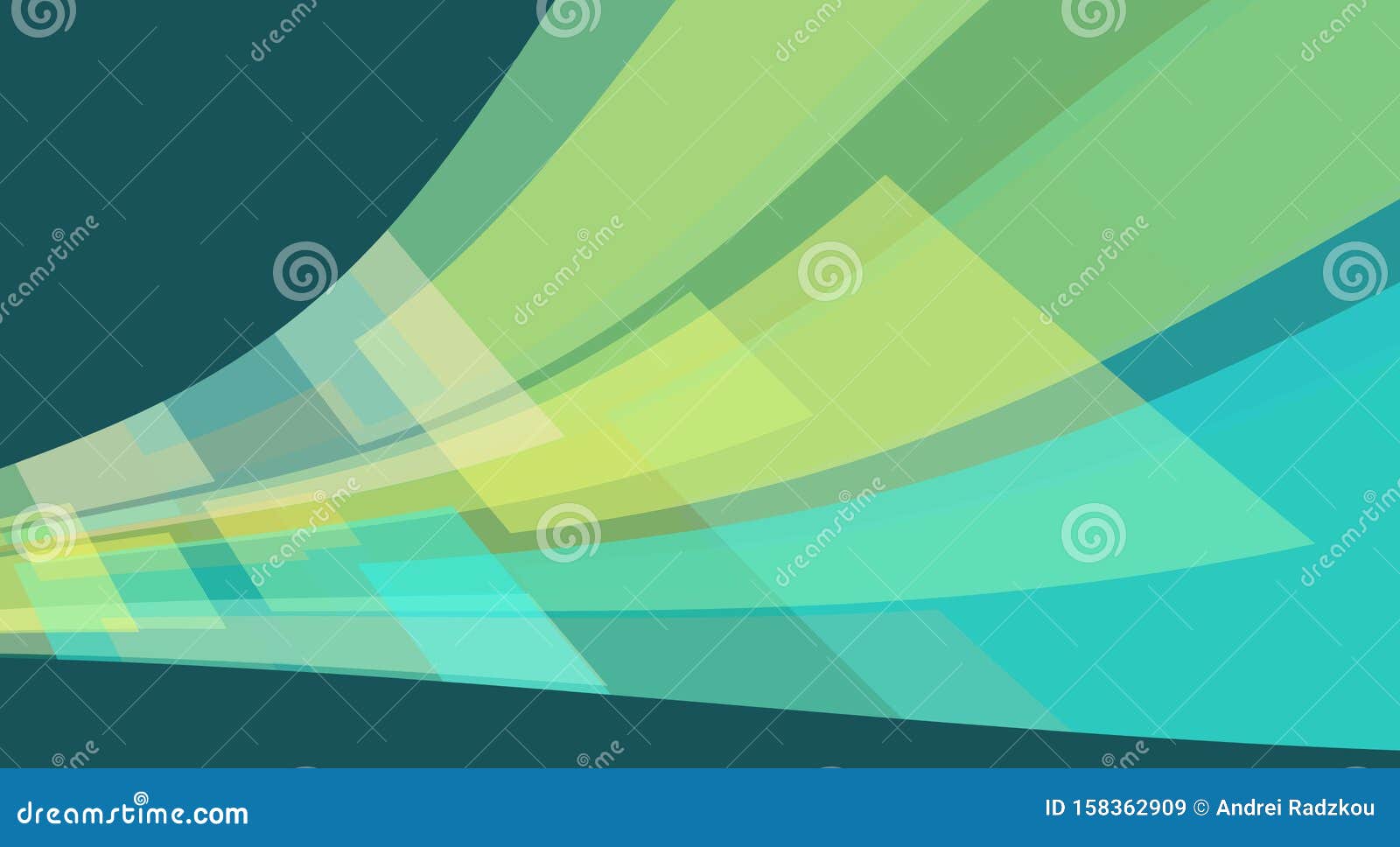 Perspective Blue, Green and Turquoise Line with Translucent Rectangles ...