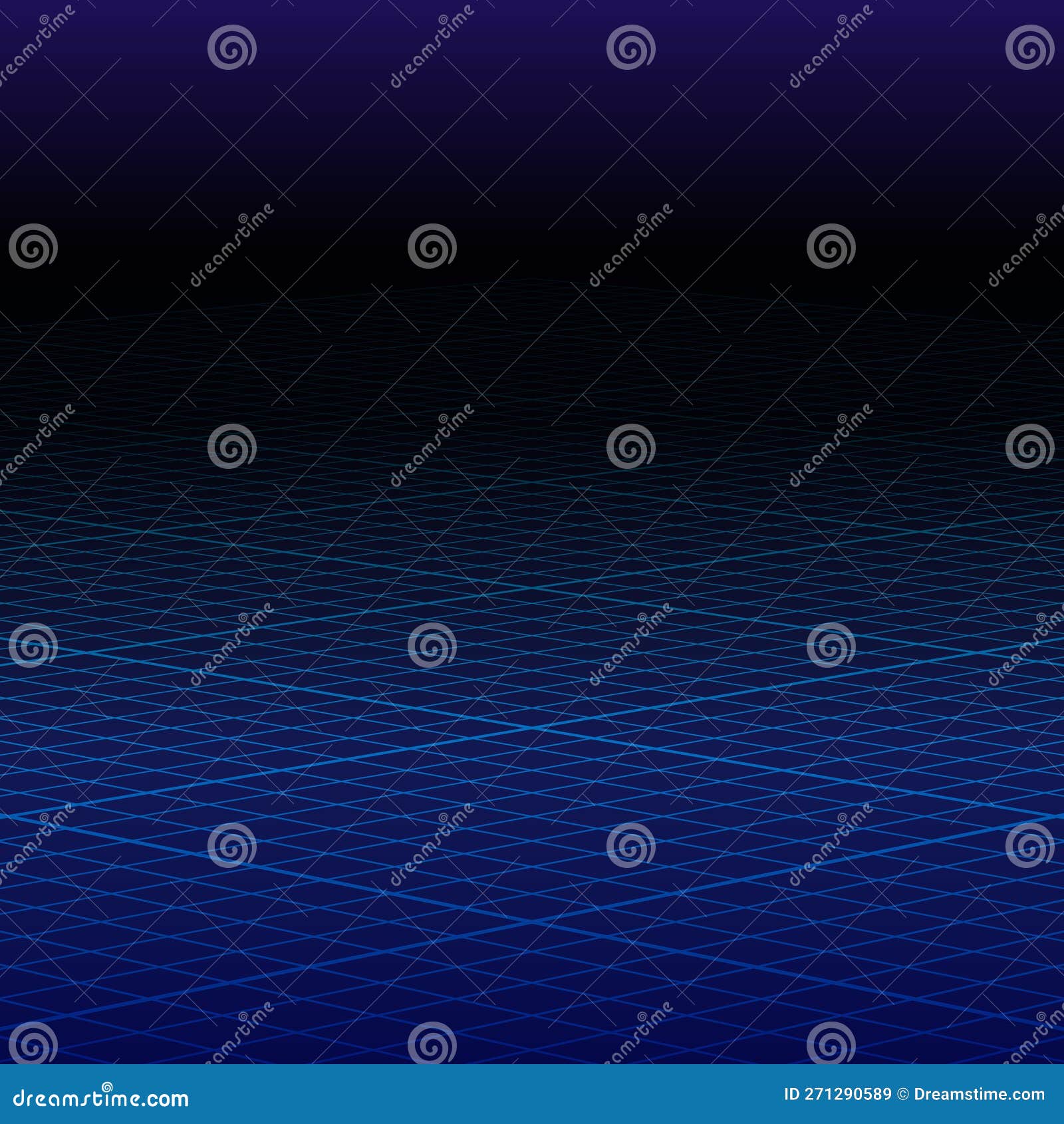 Abstract Perspective Blue Grid. Wireframe Landscape Stock Vector ...