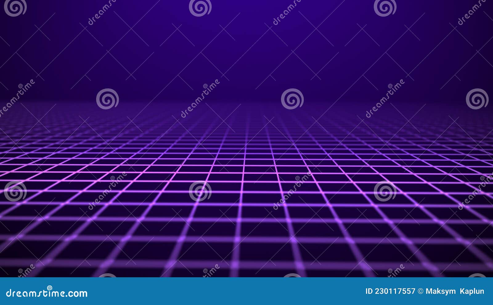 Abstract Perspective Grid. Digital Retro Background. Wireframe Cyber ...