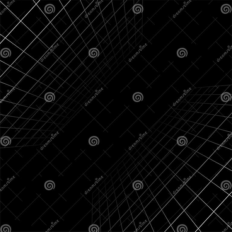 Abstract Perspective Grid Lines on Black Background Vector Stock Vector ...