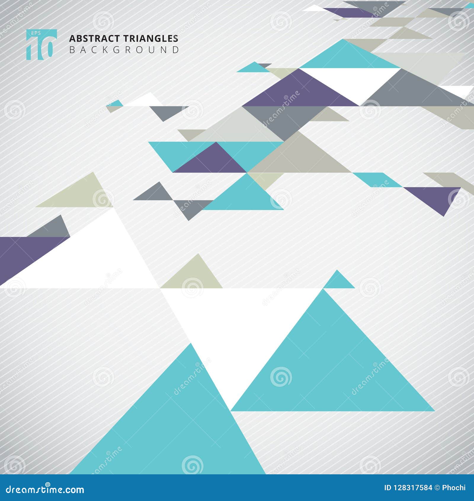 Abstract Perspective Modern Cool Color Triangles Pattern Element Stock ...