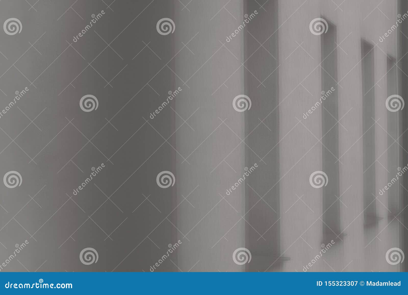 Abstract Perspective Row of Rectangular Windows in Black and White ...