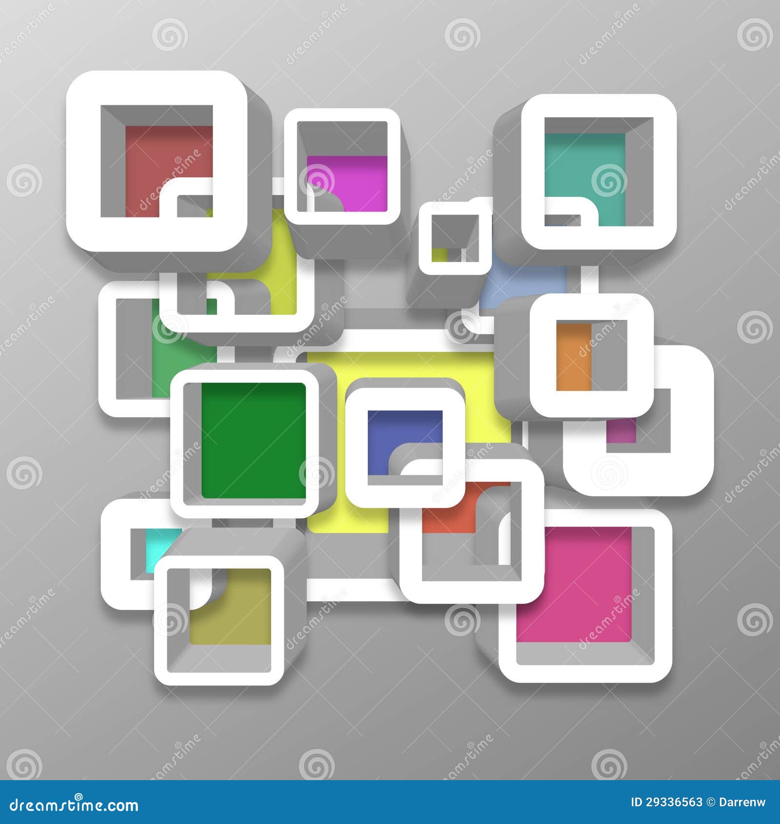 Abstract Perspective Squares Stock Illustration - Illustration of ...
