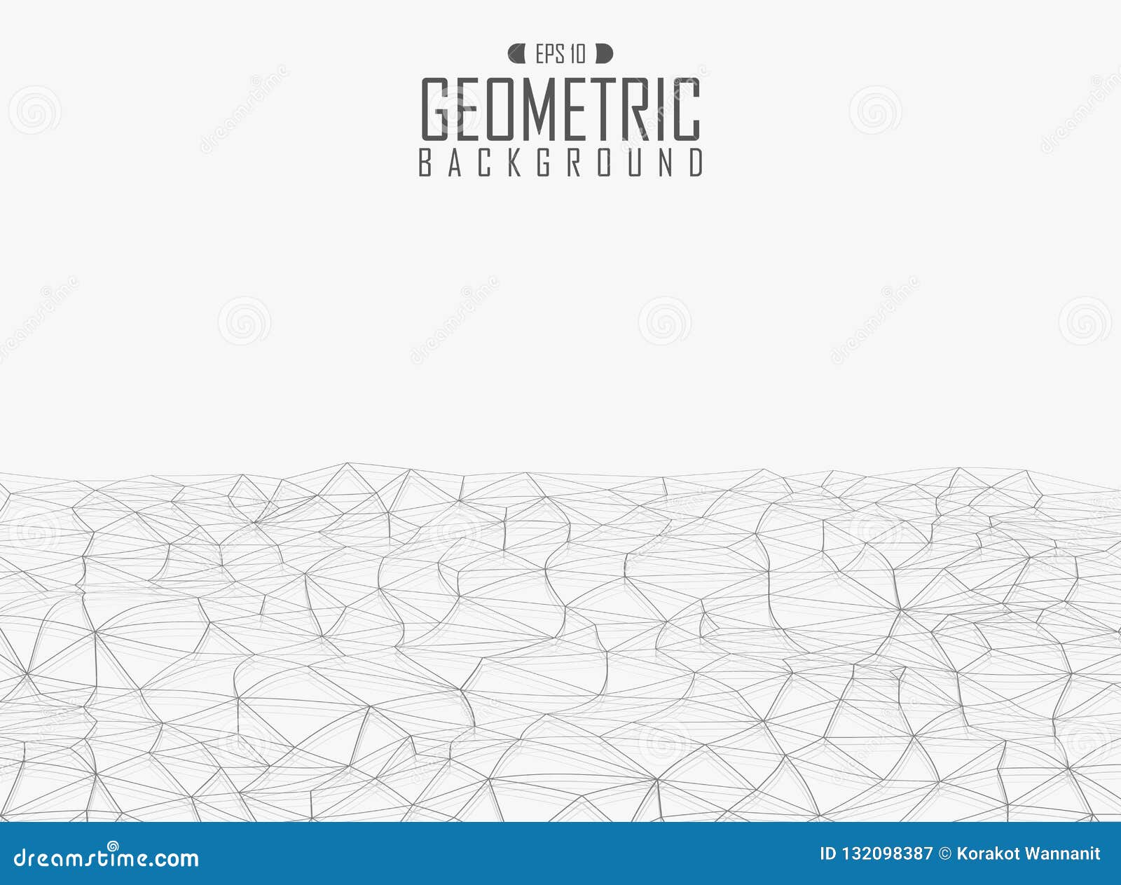 Abstract of Perspective Wave Gray Line Triangle Pattern Geometric ...