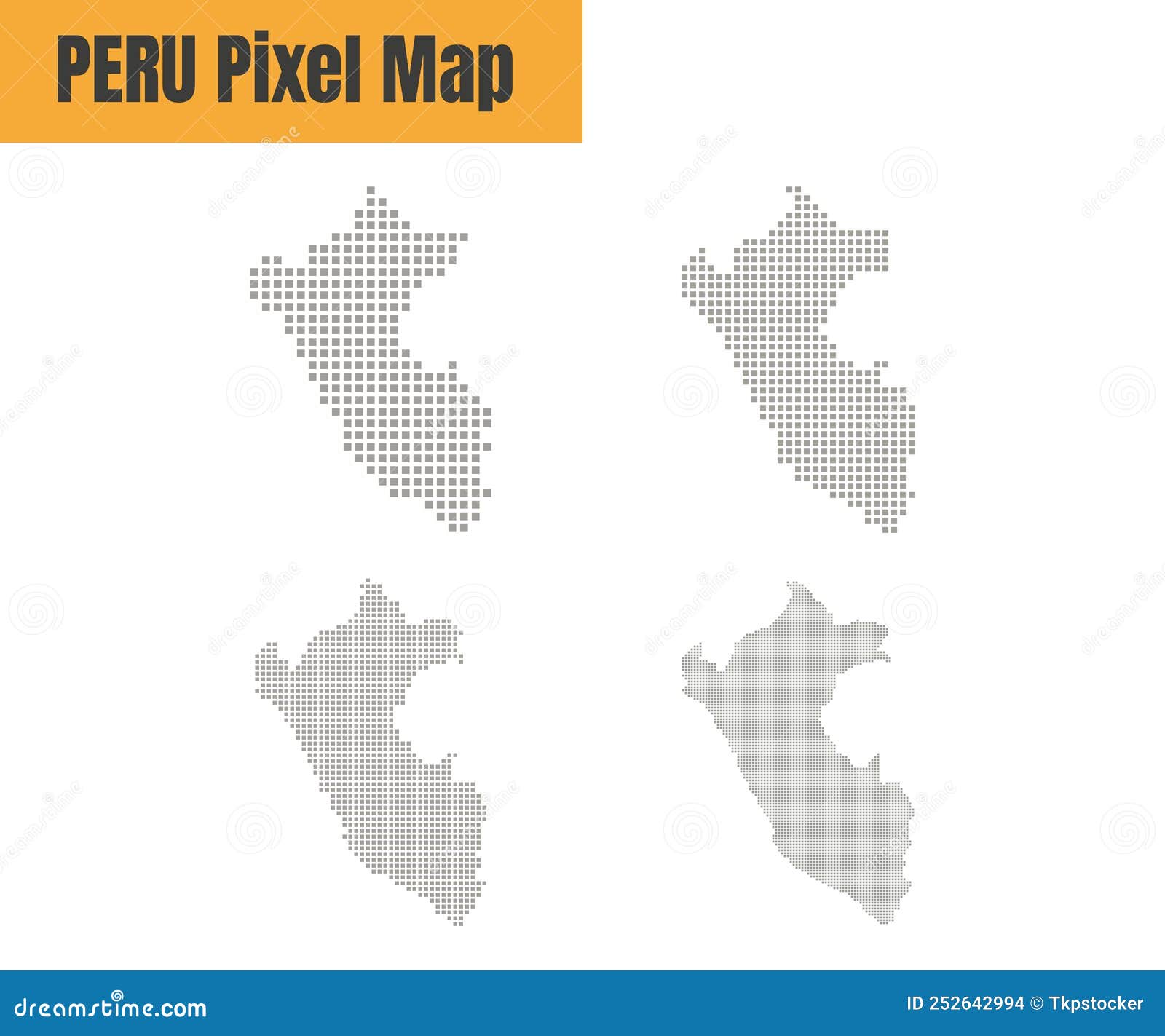 Pixel Map Of Peru. Vector Dotted Map Of Peru Isolated On White ...