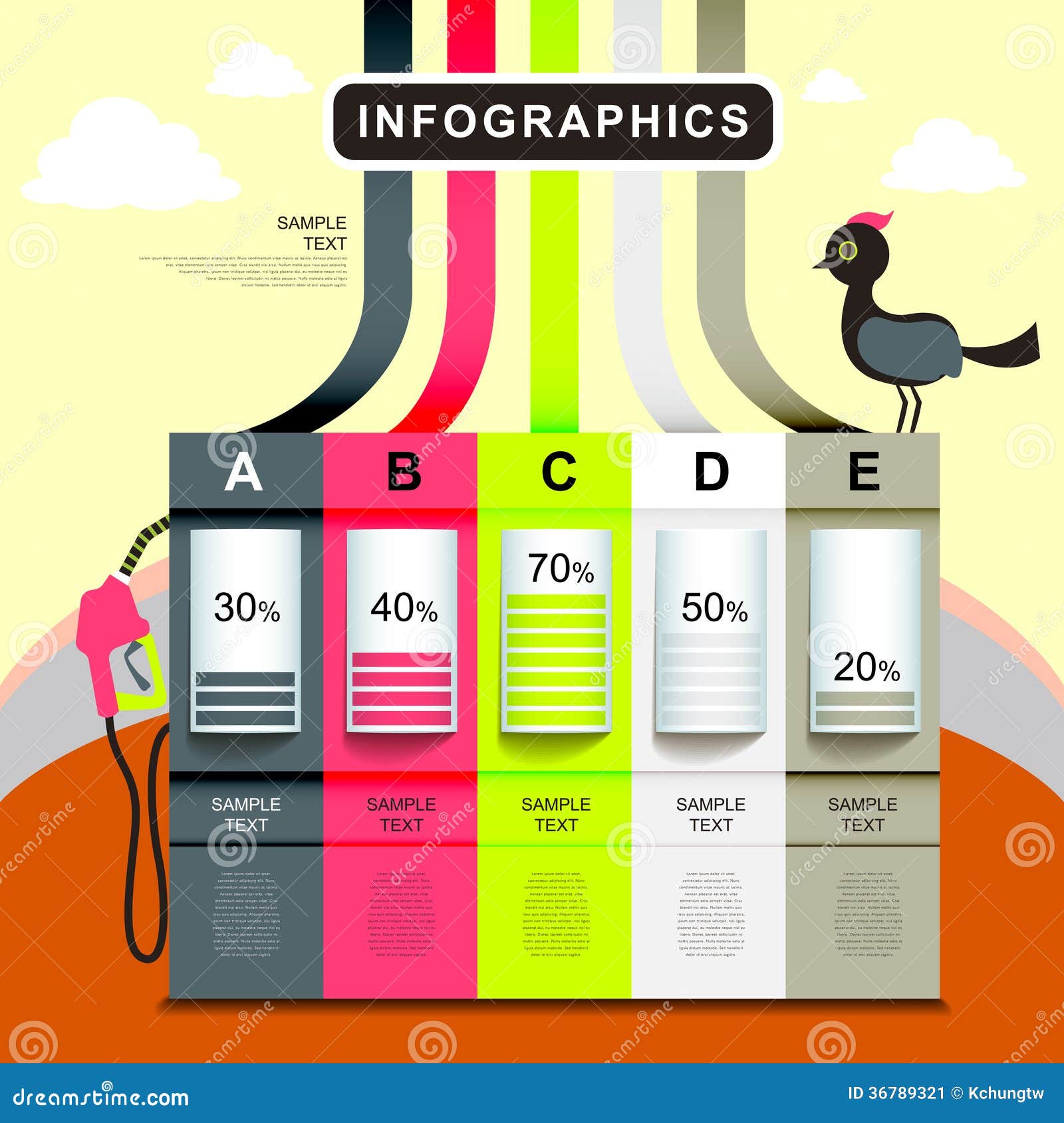 Abstract Petrol Station Chart Infographics Stock Vector - Illustration ...