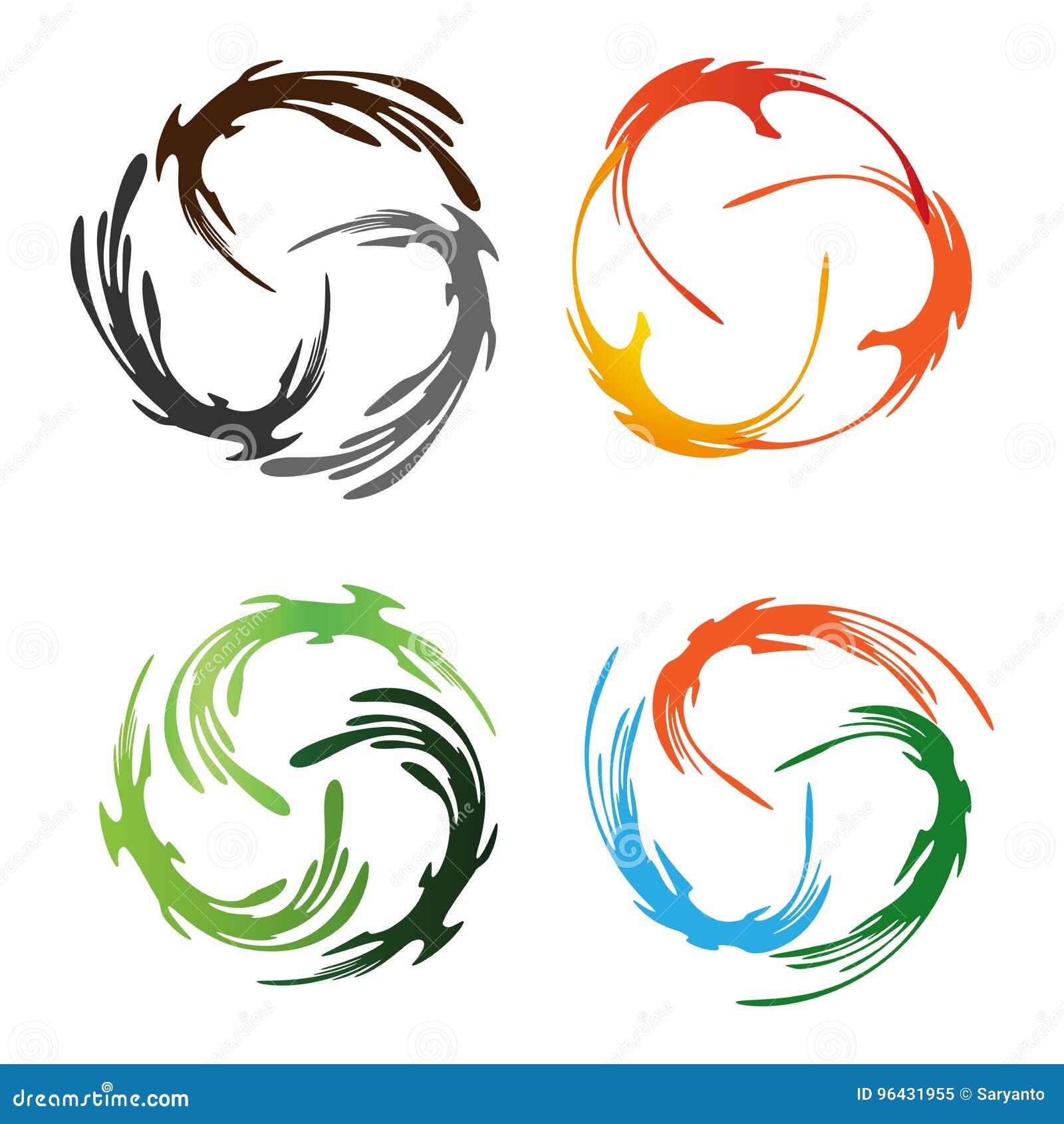 Abstract Red Phoenix Shape On A Letter, Alphabetical Logo With Animal ...