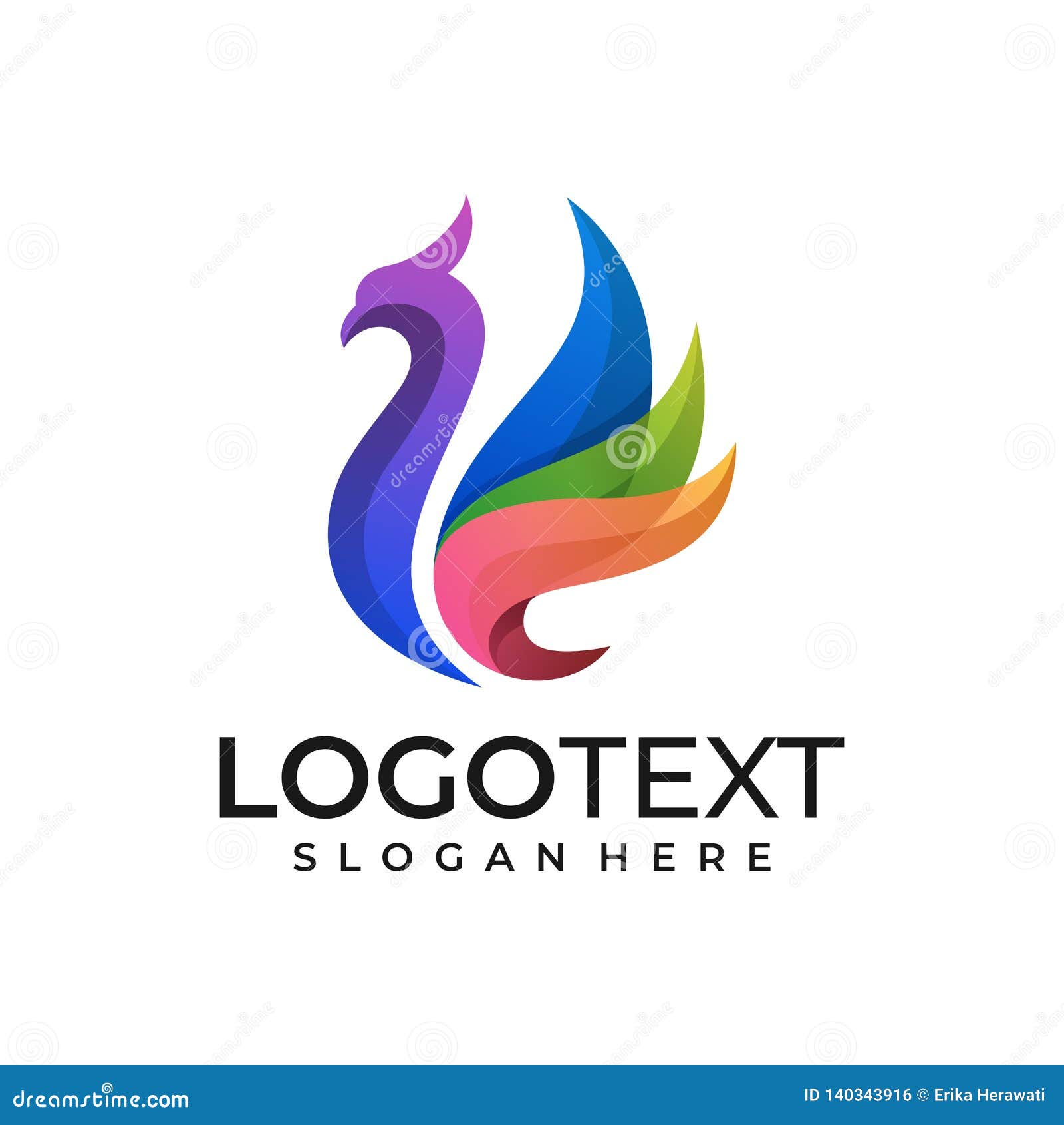 Abstract Phoenix Designs Illustration Vector Template Stock Vector ...