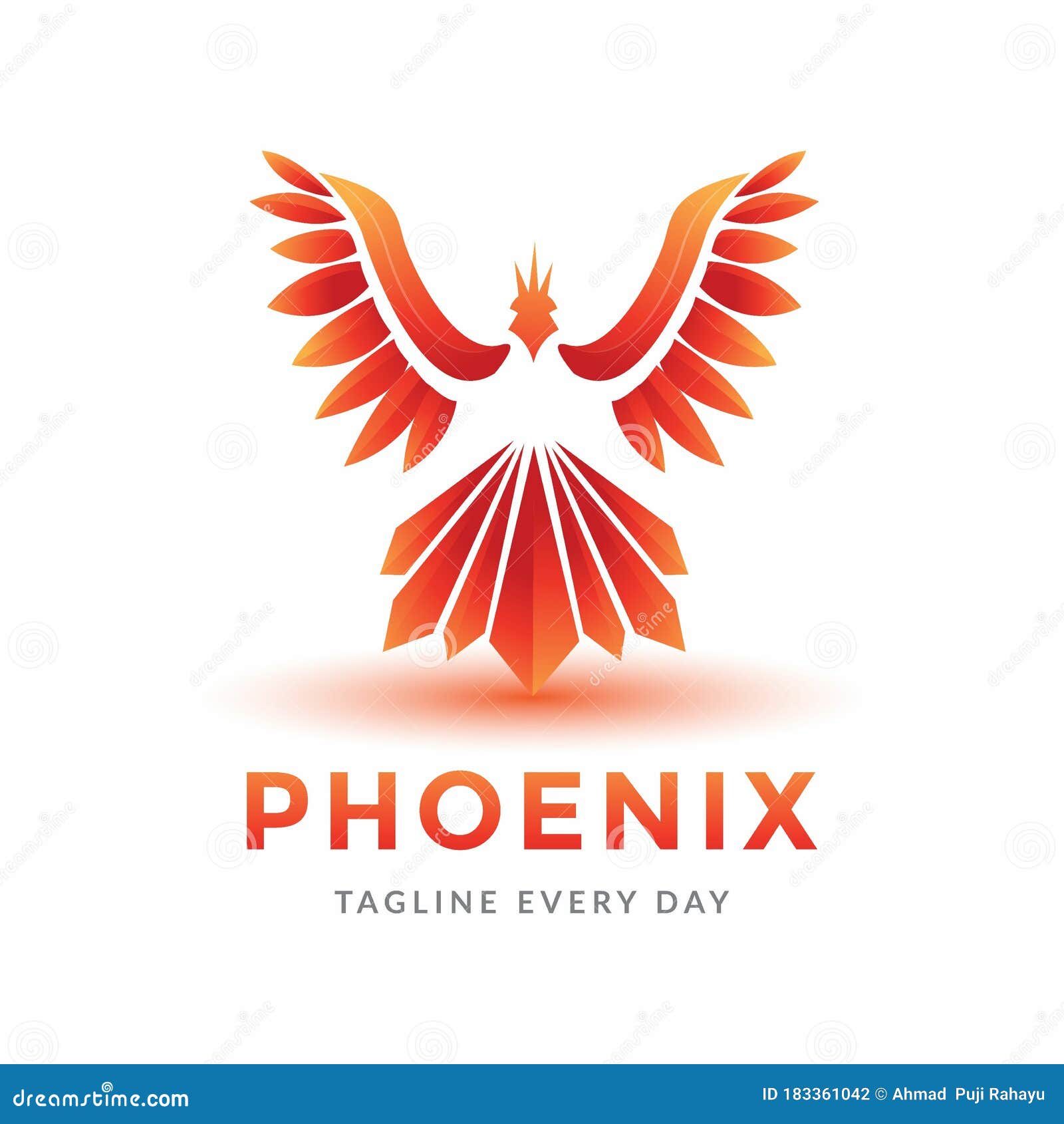 Abstract Phoenix Logo Design Template Stock Vector - Illustration of ...