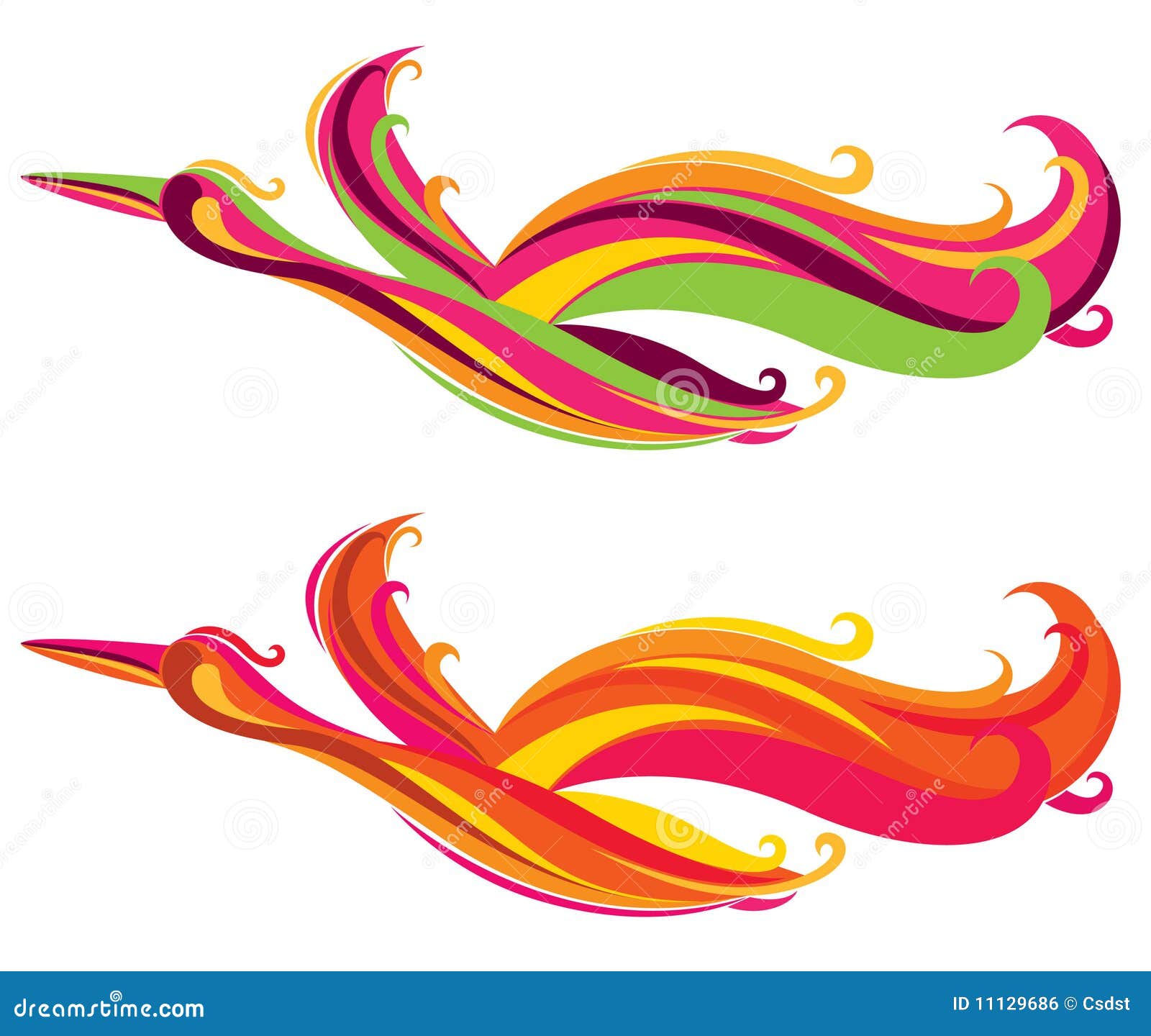Abstract phoenix pattern stock vector. Illustration of colorful - 11129686