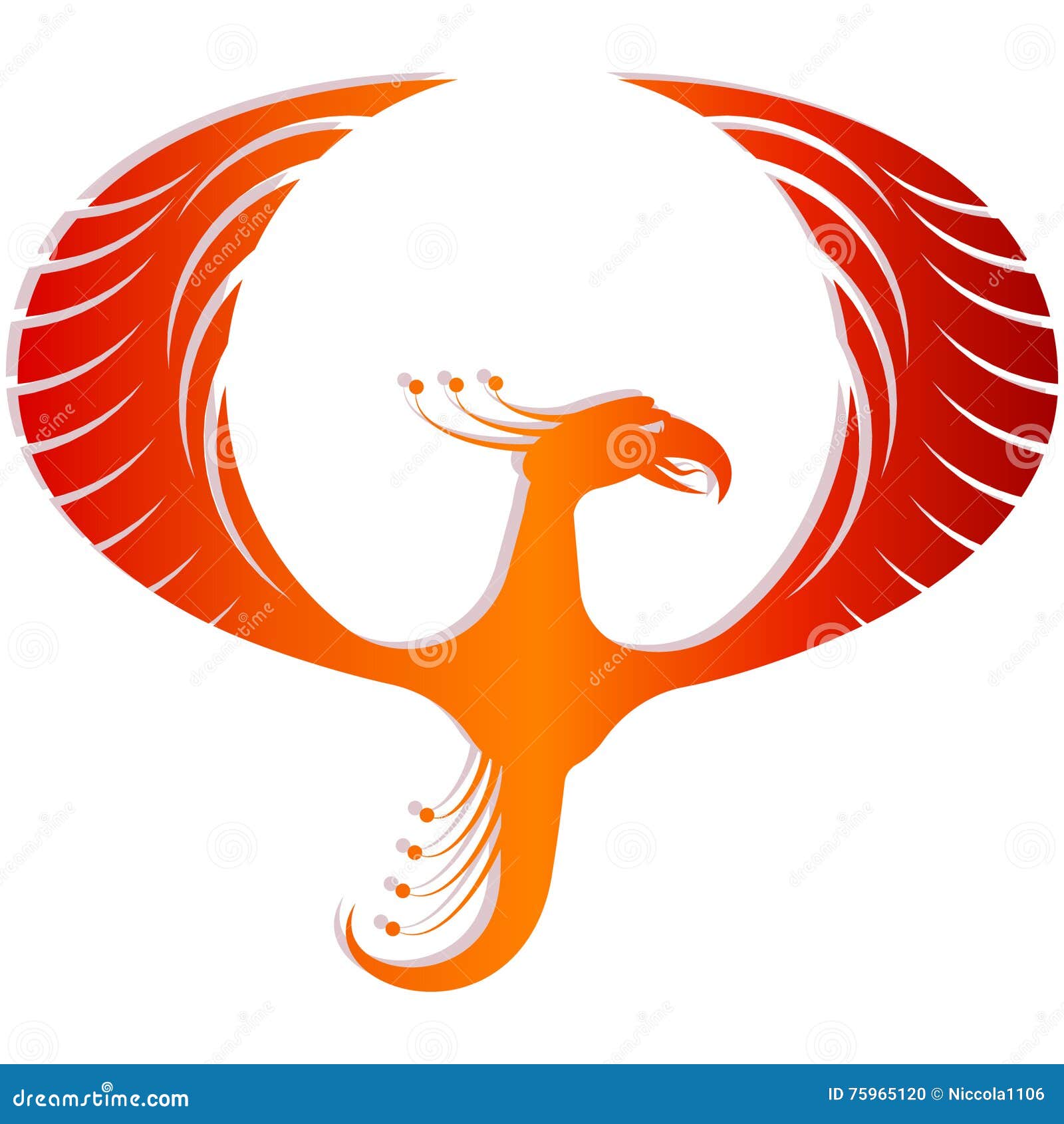Abstract Phoenix stock vector. Illustration of shape - 75965120