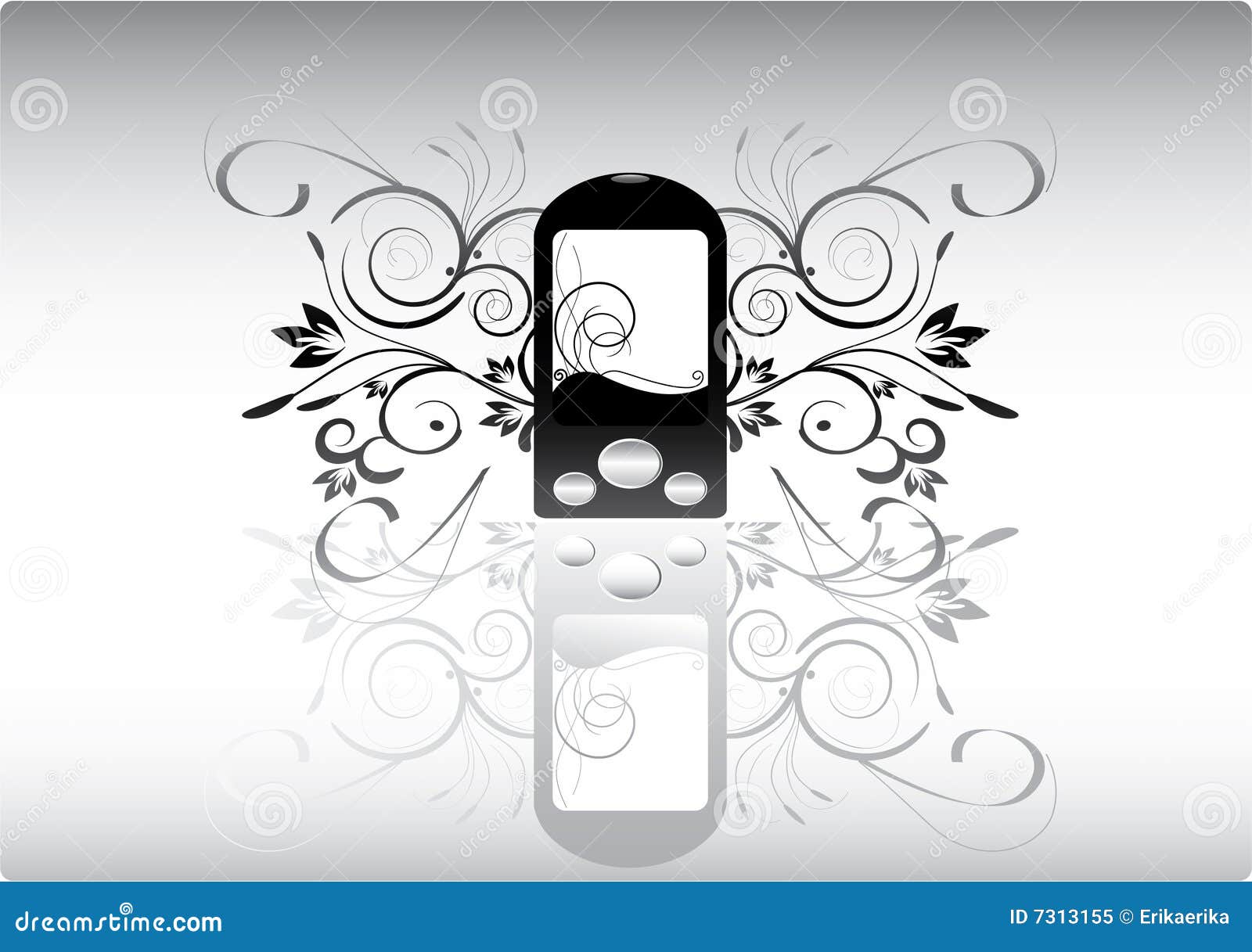 Abstract phone stock vector. Illustration of entertainment - 7313155