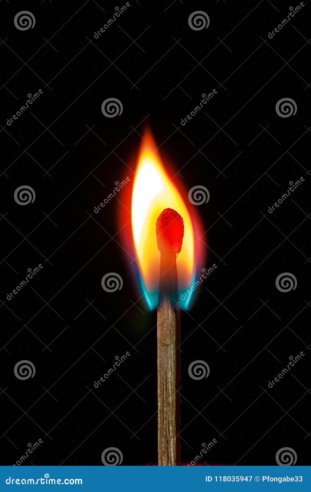 Burning Matchstick On Black Background Stock Photography ...