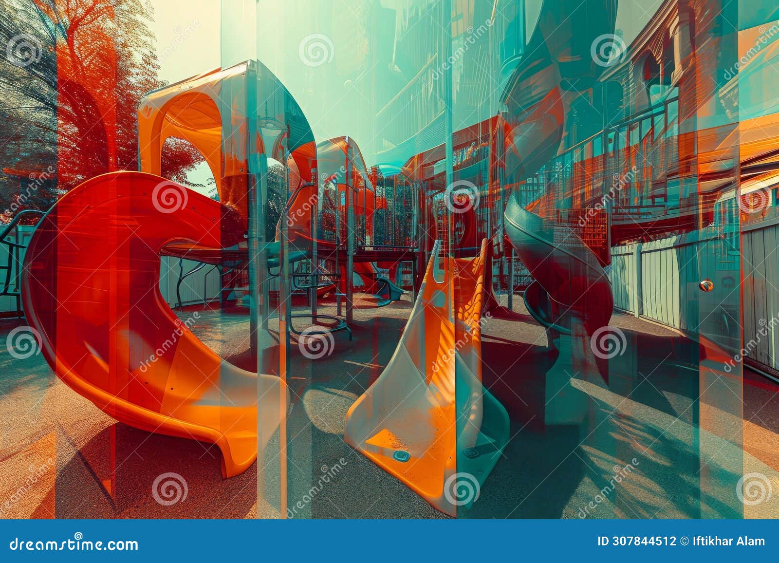 Abstract Photo of a Playground in a City, an Abstract Interpretation of ...