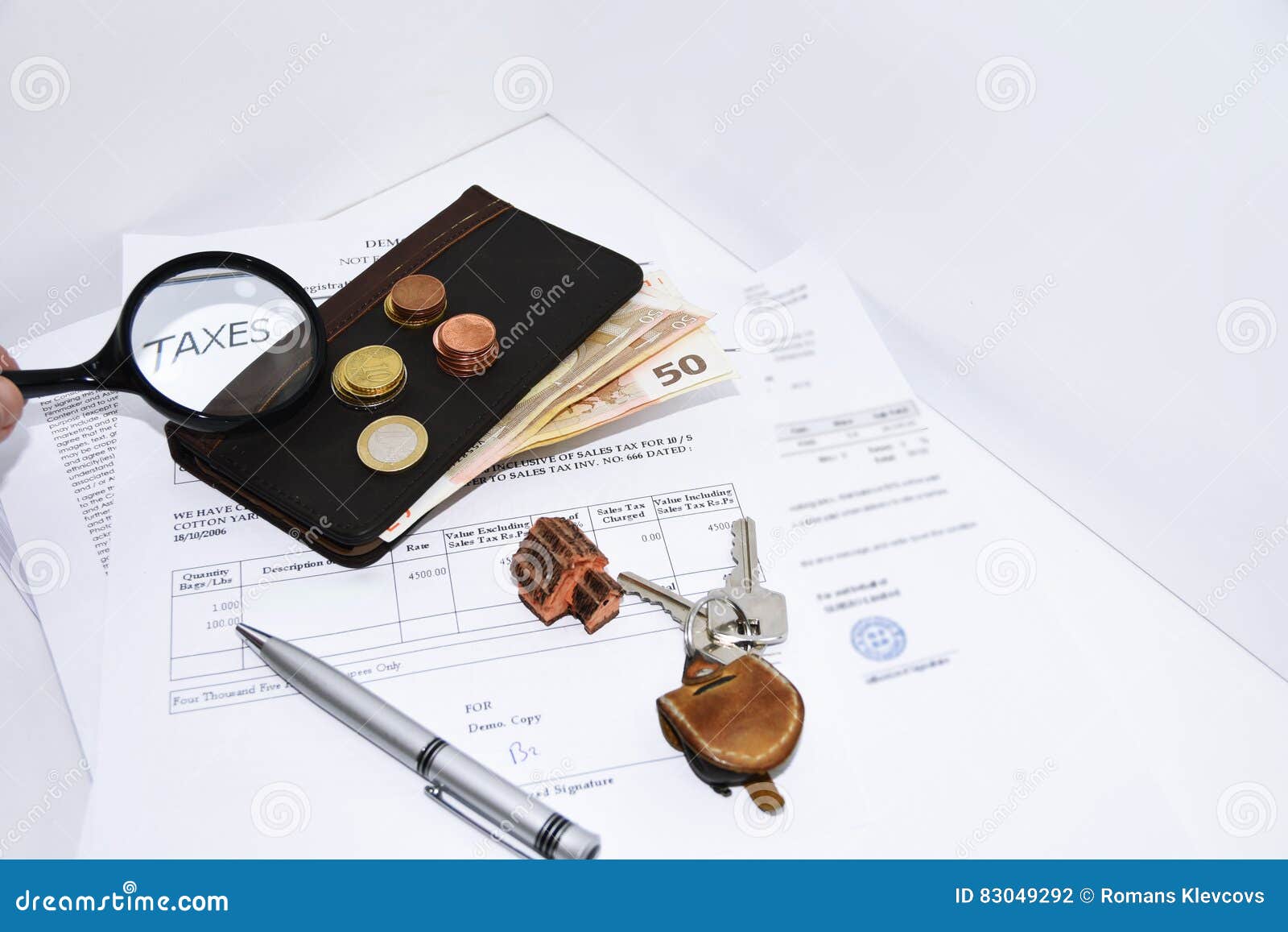 Abstract Photo of Tax Document. Stock Photo - Image of documents ...