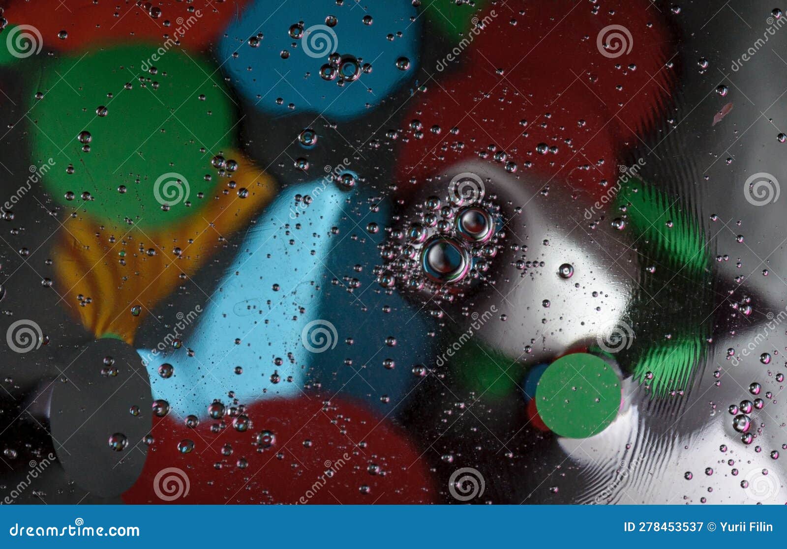 Abstract Photography. Color Spots, Drops, Objects on the Surface Stock ...