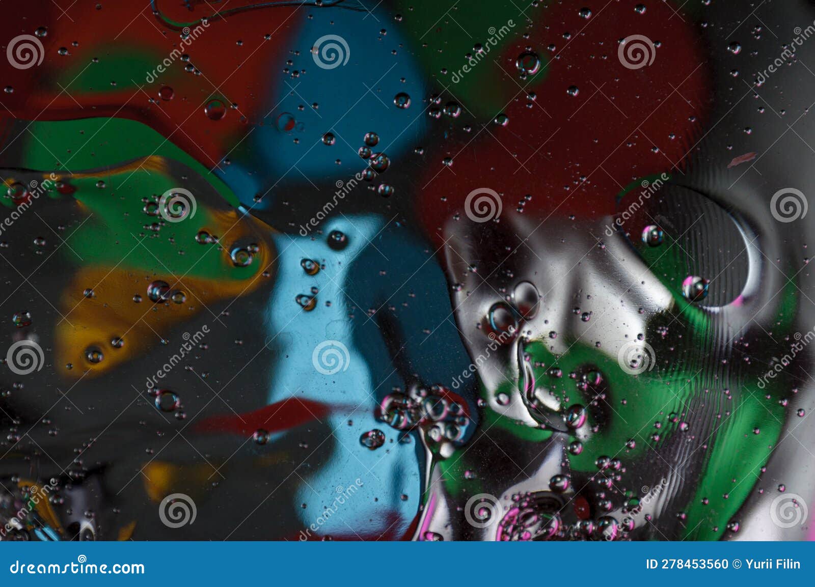 Abstract Photography. Color Spots, Drops, Objects on the Surface Stock ...