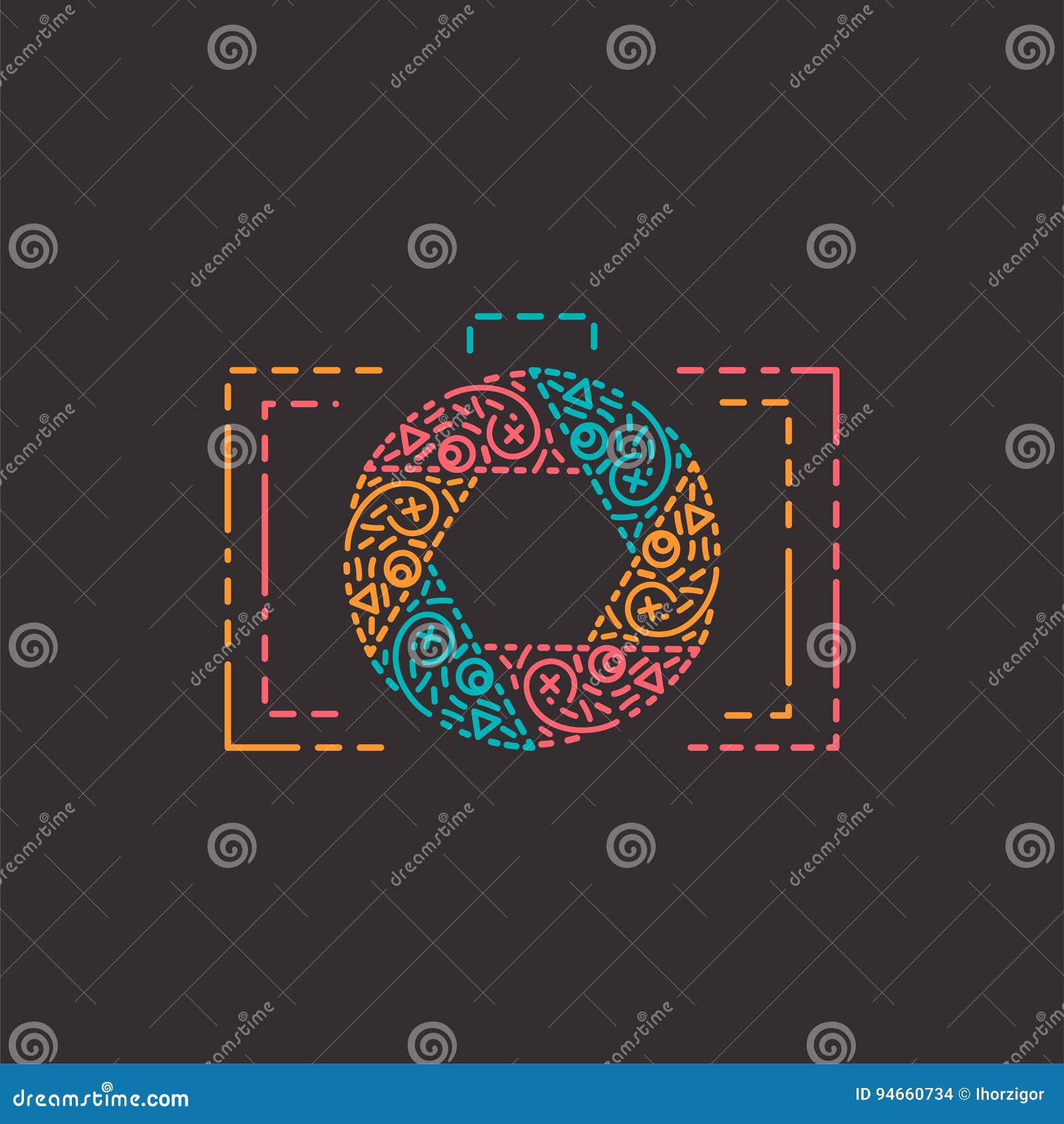 Abstract Photography Logo in Line Style Stock Vector - Illustration of ...
