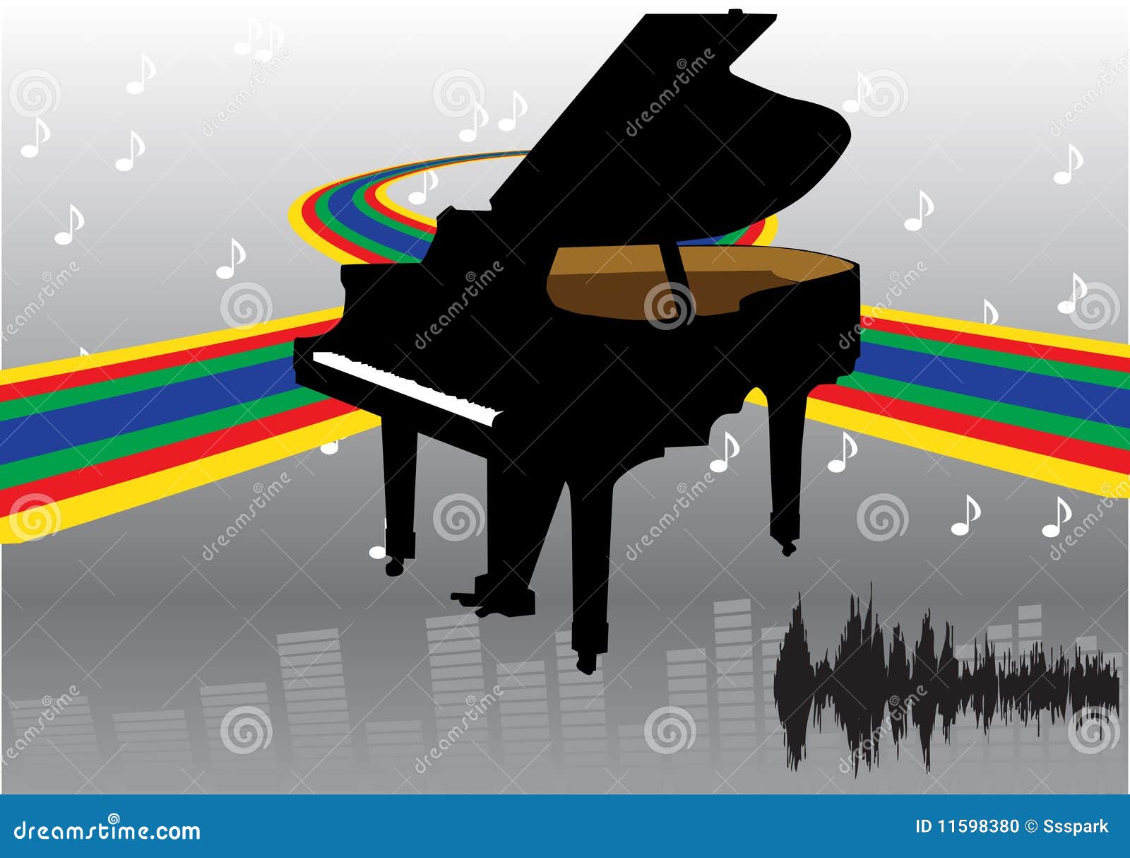 Abstract piano design stock illustration. Illustration of pianist ...