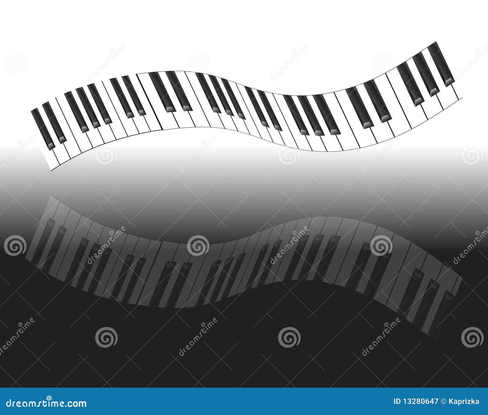 Abstract piano keyboard stock illustration. Illustration of perspective ...