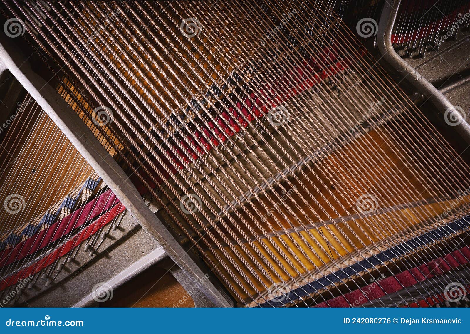 Abstract of Piano Strings stock photo. Image of closeup - 242080276