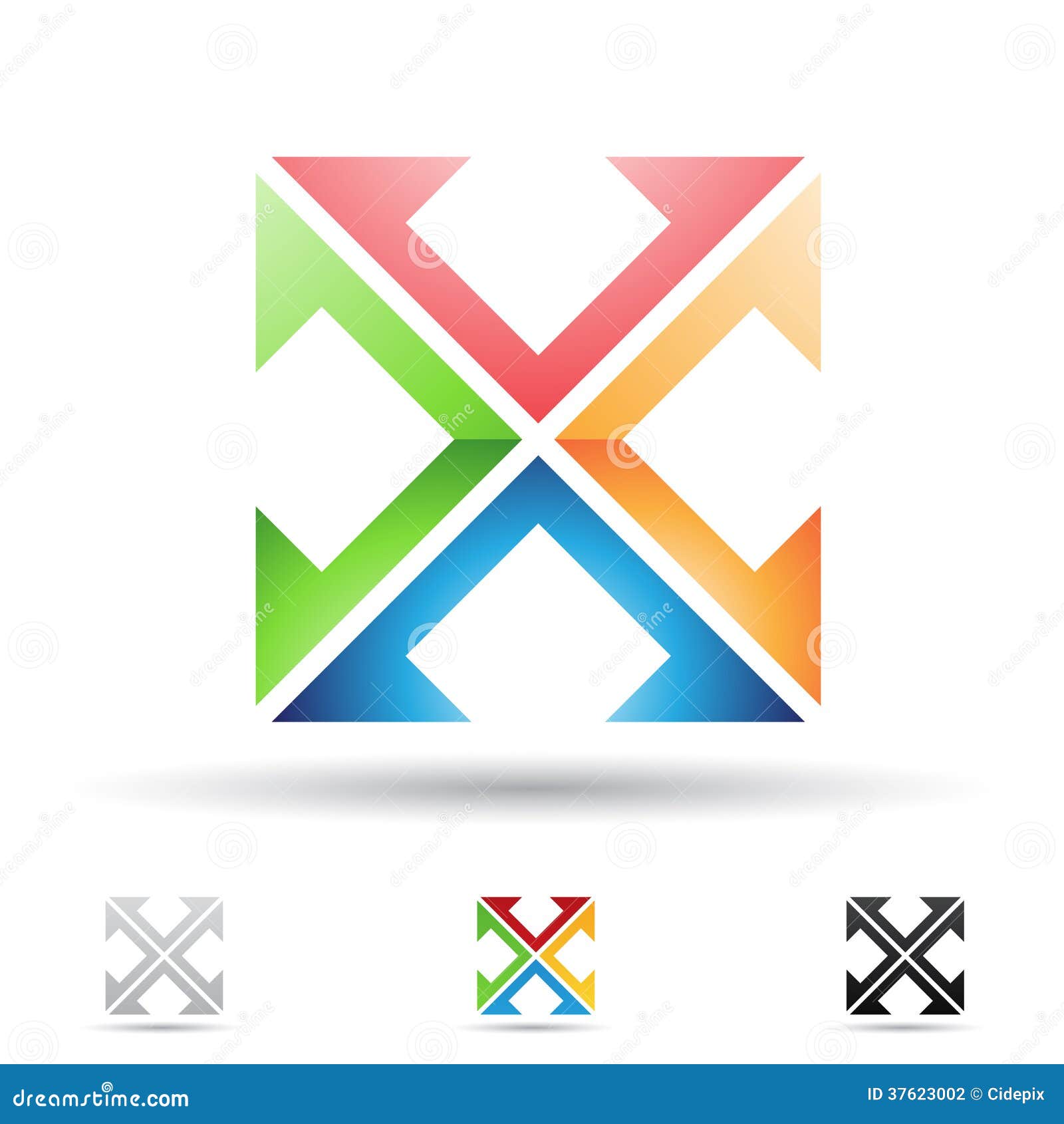 Abstract Pictogram Voor Brief X Vector Illustratie - Illustration of ...