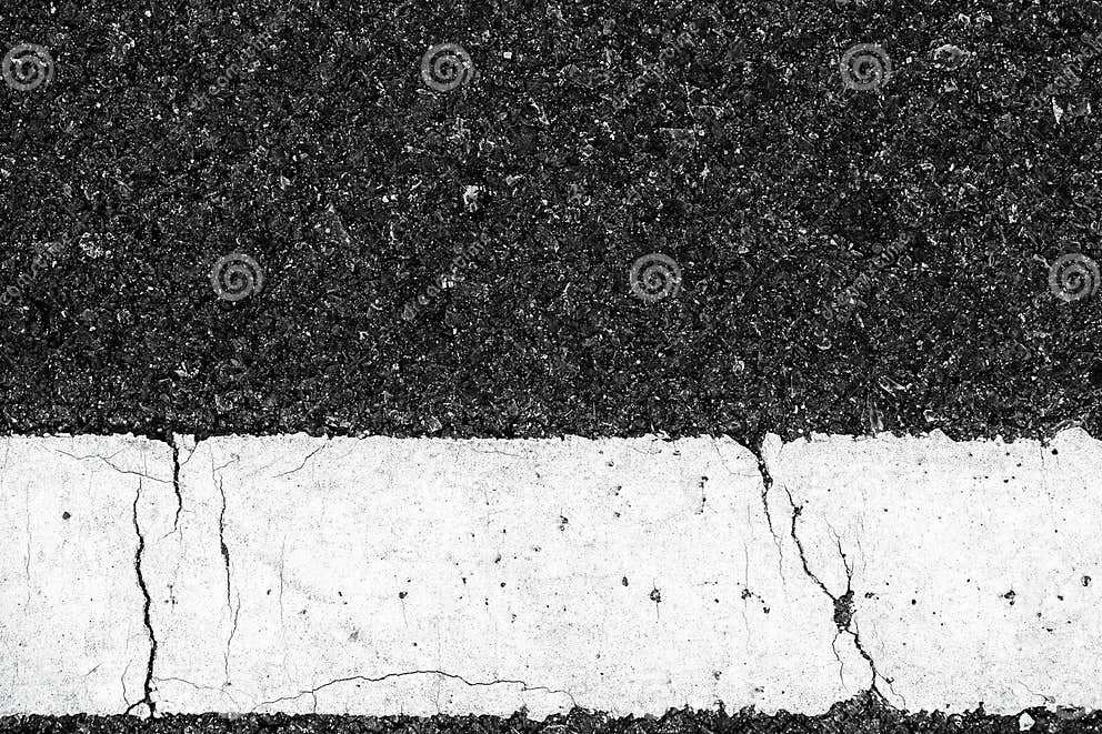 Abstract Picture, Asphalt Texture with White Dashed Line Stock Photo ...