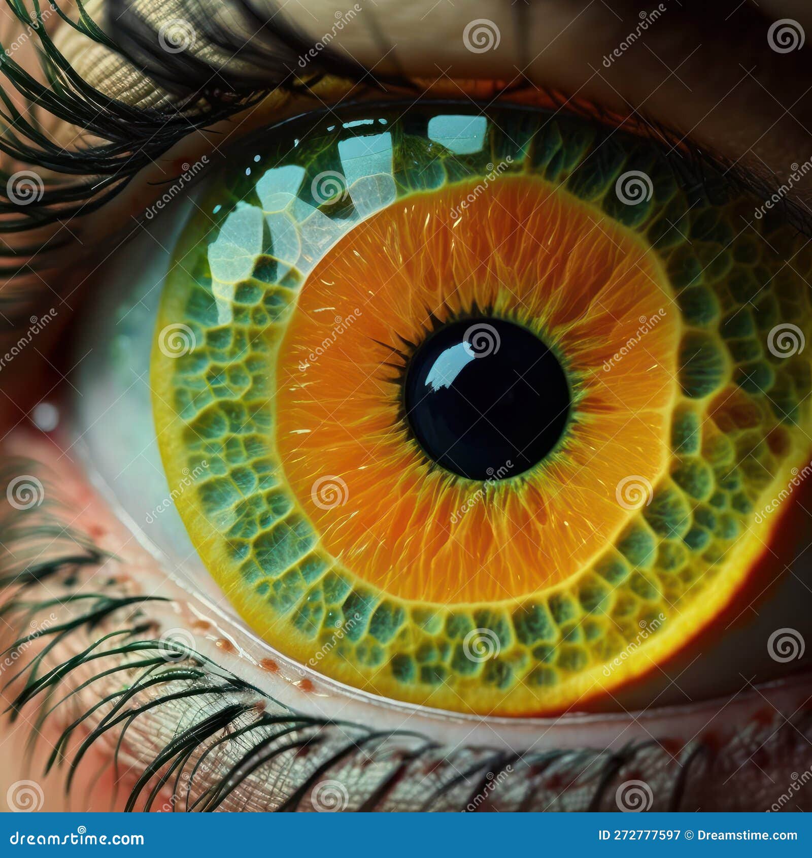 Abstract Picture of a Citrus Eye, Ai Generated Stock Illustration ...