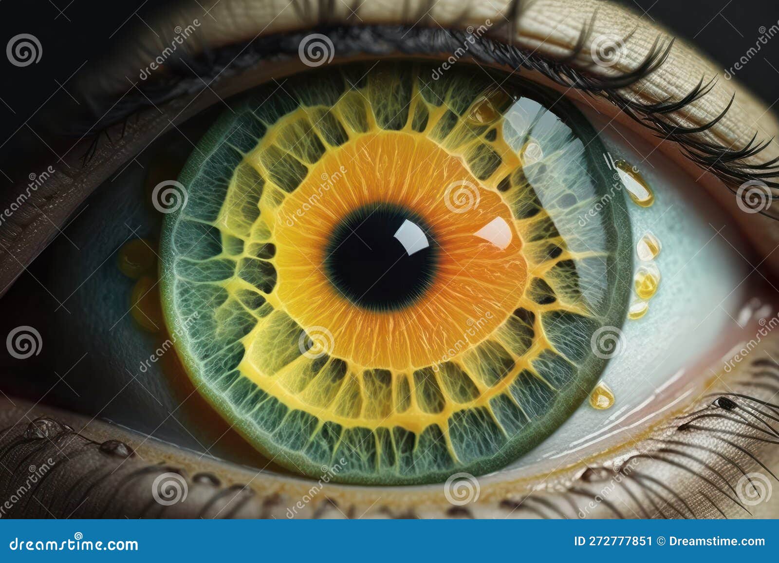Abstract Picture of a Citrus Eye, Ai Generated Stock Illustration ...