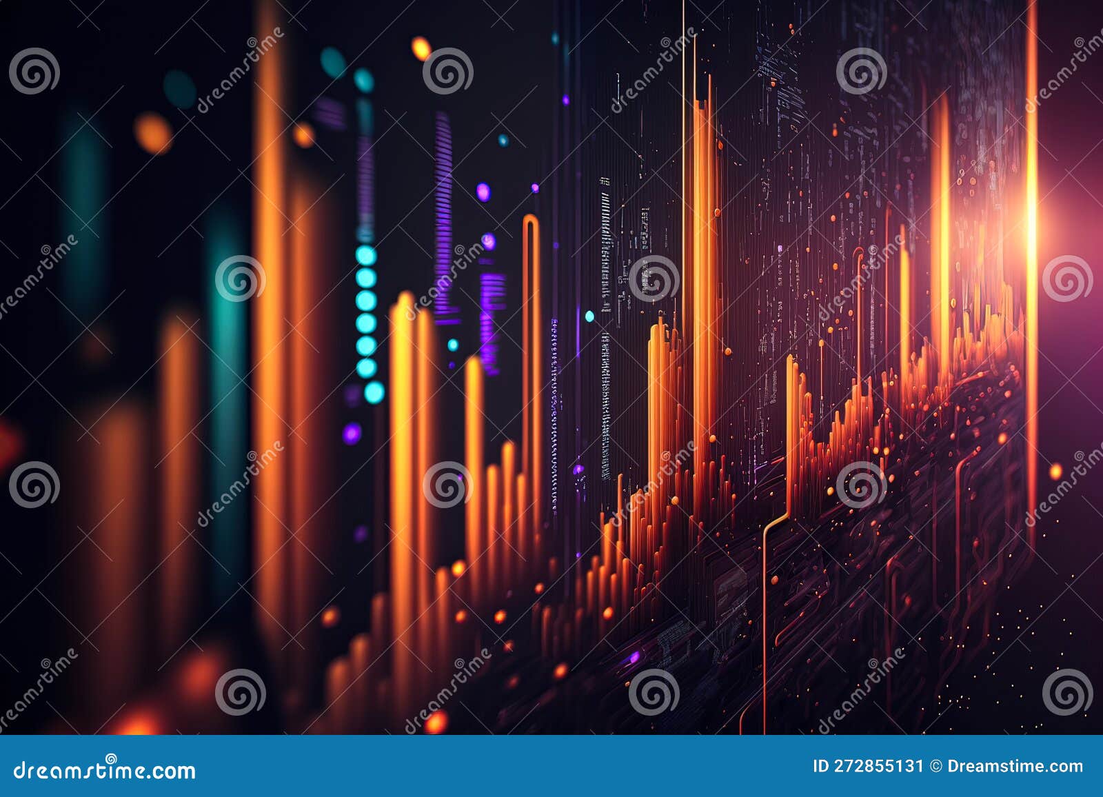 Abstract Picture of the Crypto World Foundation. Colorful Background ...