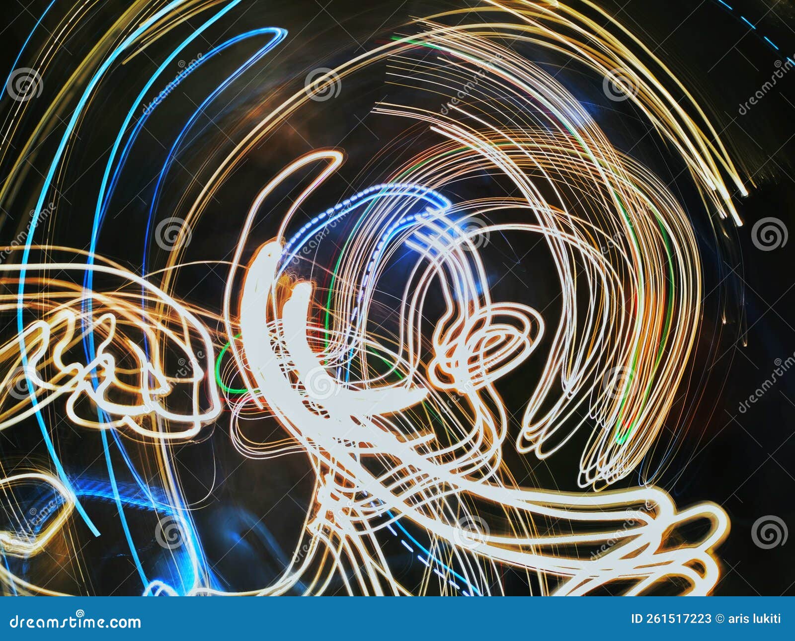 Abstract Picture of Light Lamp at Night Stock Image - Image of light ...